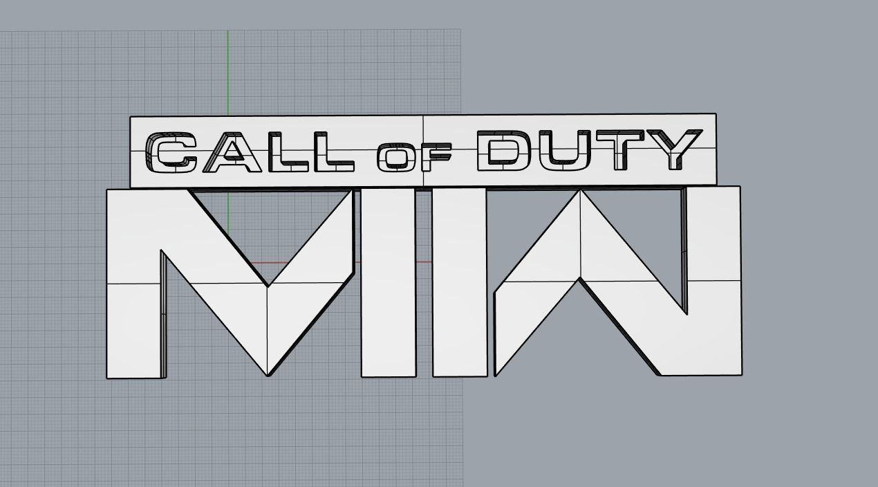 Call of Duty Modern Warfare 2 LOGO v 2 Warzone 2 3D model 3D printable ...