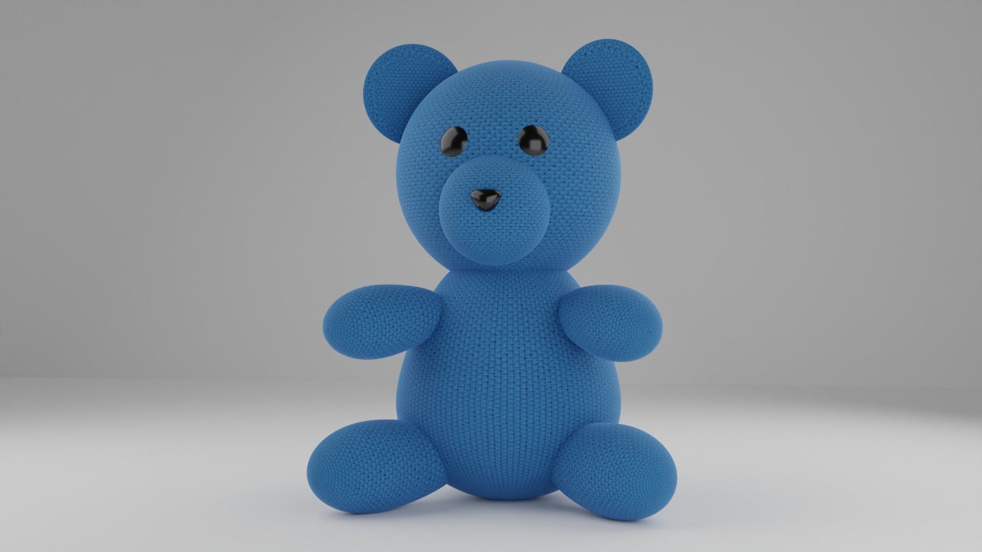 3D model Handcrafted Teddy Bear Doll with Woolen Texture VR / AR / low ...