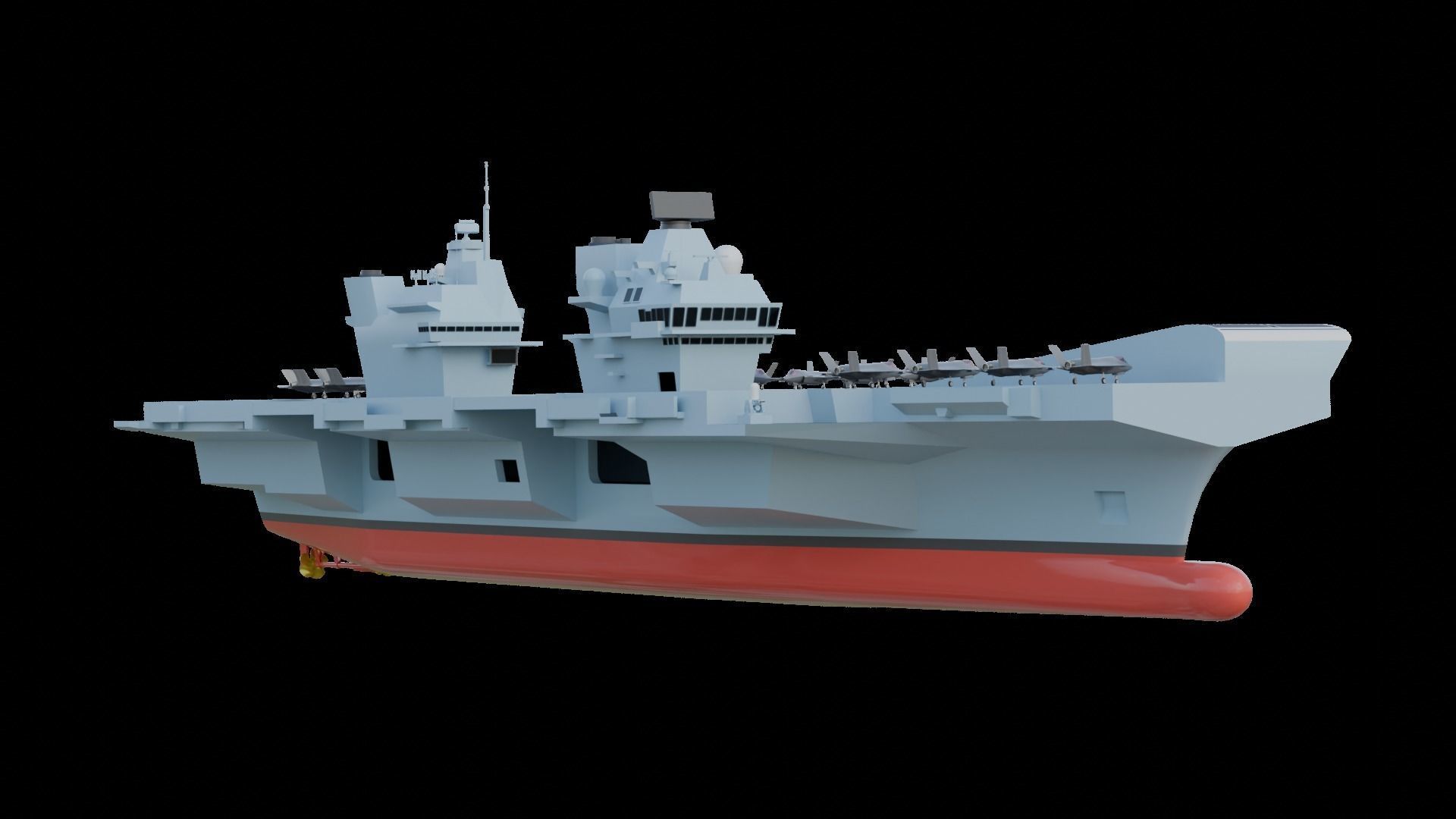 Queen Elizabeth-class aircraft carrier Low-poly 3D model | CGTrader