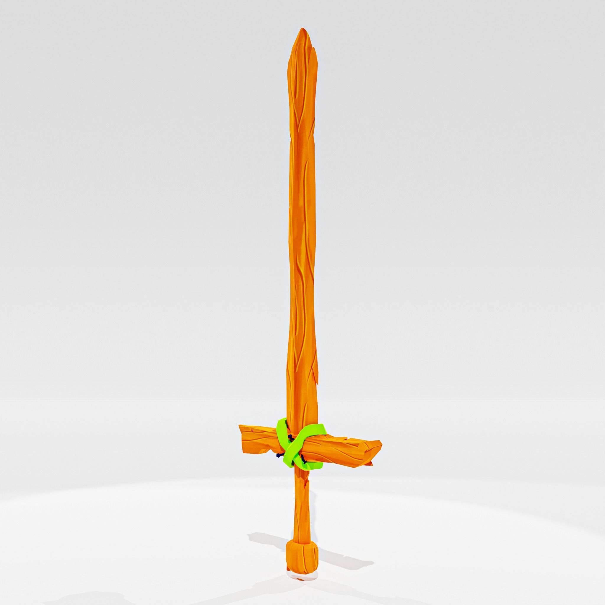 3D model Stylized Lowpoly Wooden Sword VR / AR / low-poly | CGTrader
