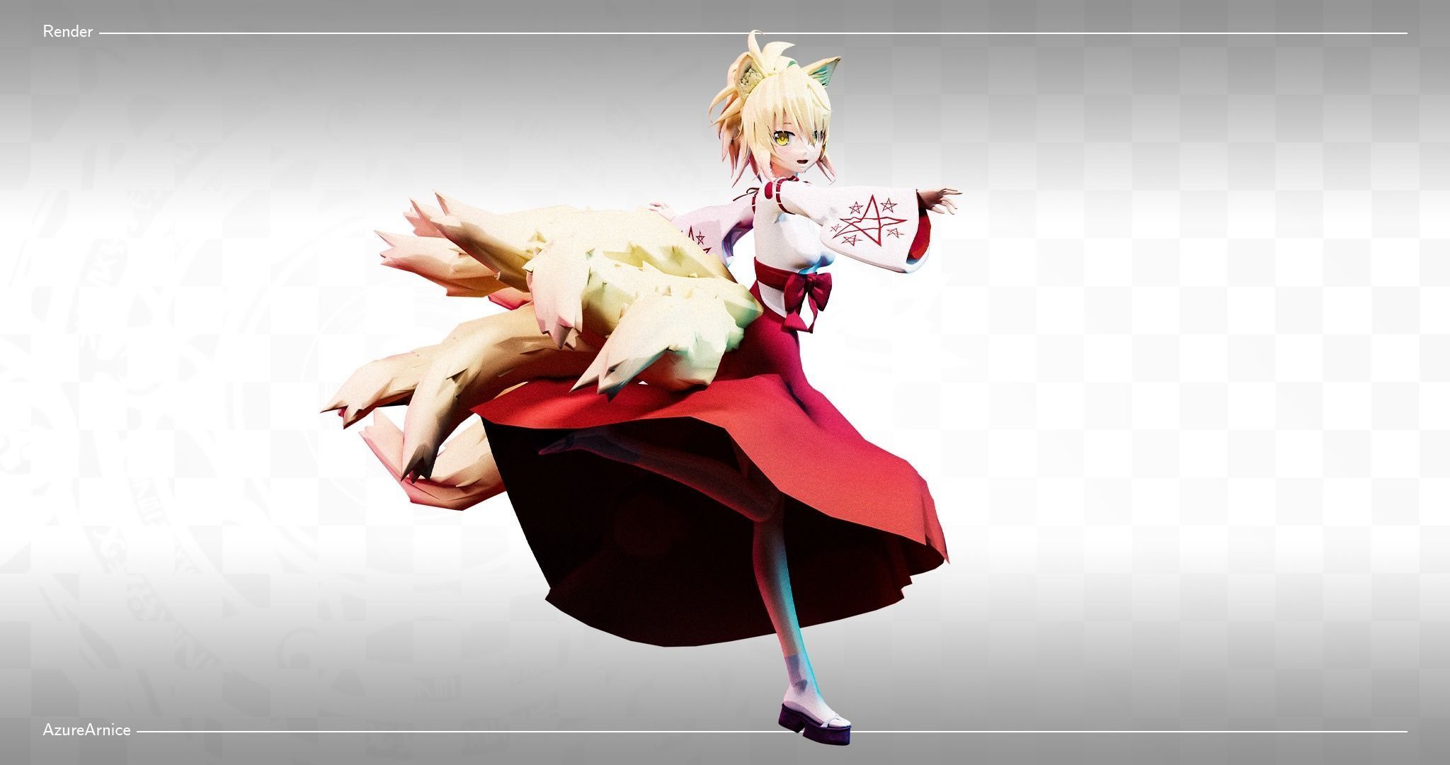 3D model Highschool DxD - Kunou MMD Model VR / AR / low-poly | CGTrader
