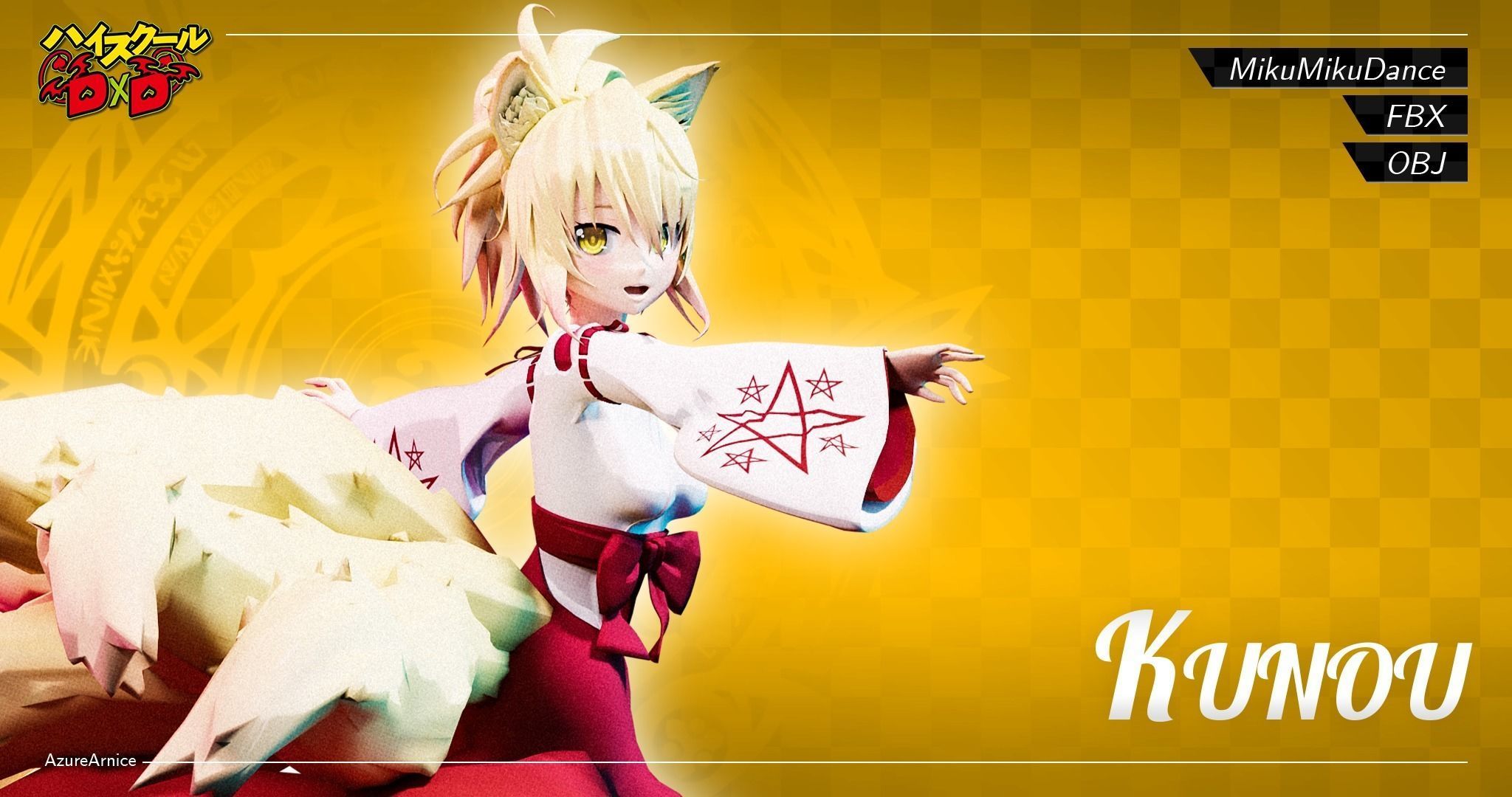 3D model Highschool DxD - Kunou MMD Model VR / AR / low-poly | CGTrader