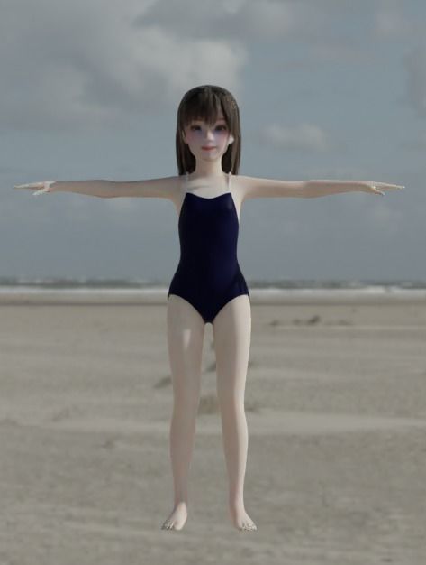 blender female model 001 3D model | CGTrader