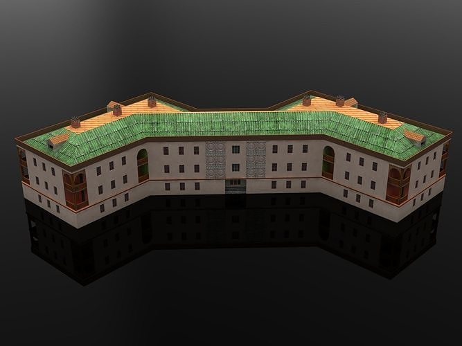 3D model Armenian residential stalinka buildings VR / AR / low-poly ...