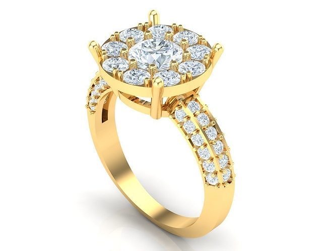 Premium Engagement Rings 1WR216 3D model 3D printable | CGTrader