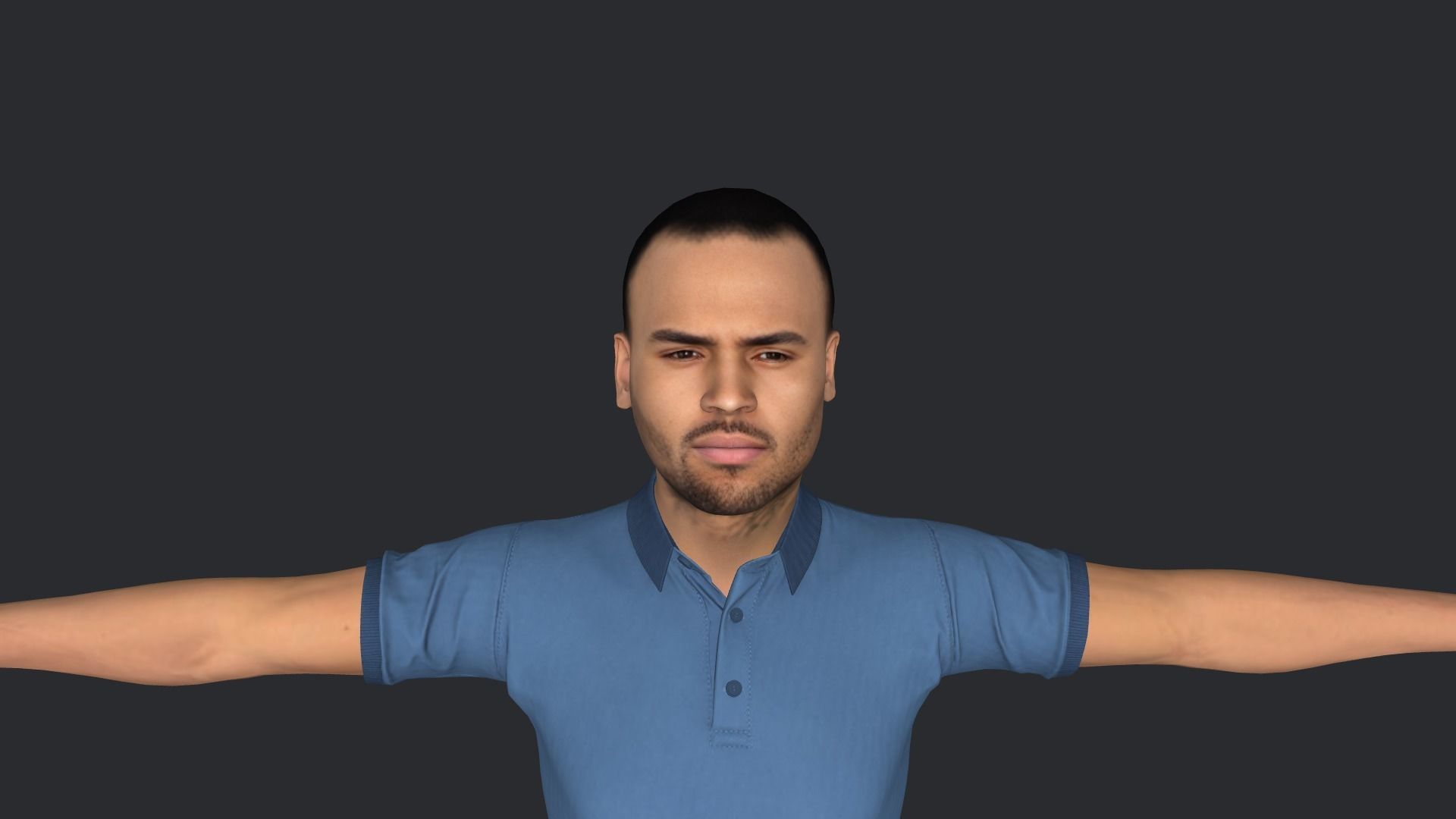 Chris Brown Hyper Realistic Full Body Rigged Character 3D model rigged ...