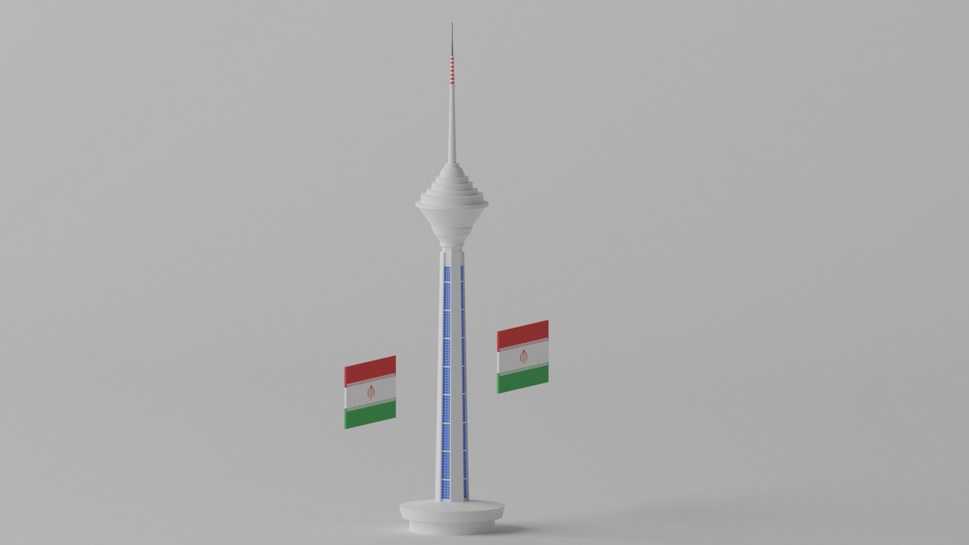 Cartoon Milad Tower Tehran Iran Landmark 3D model | CGTrader