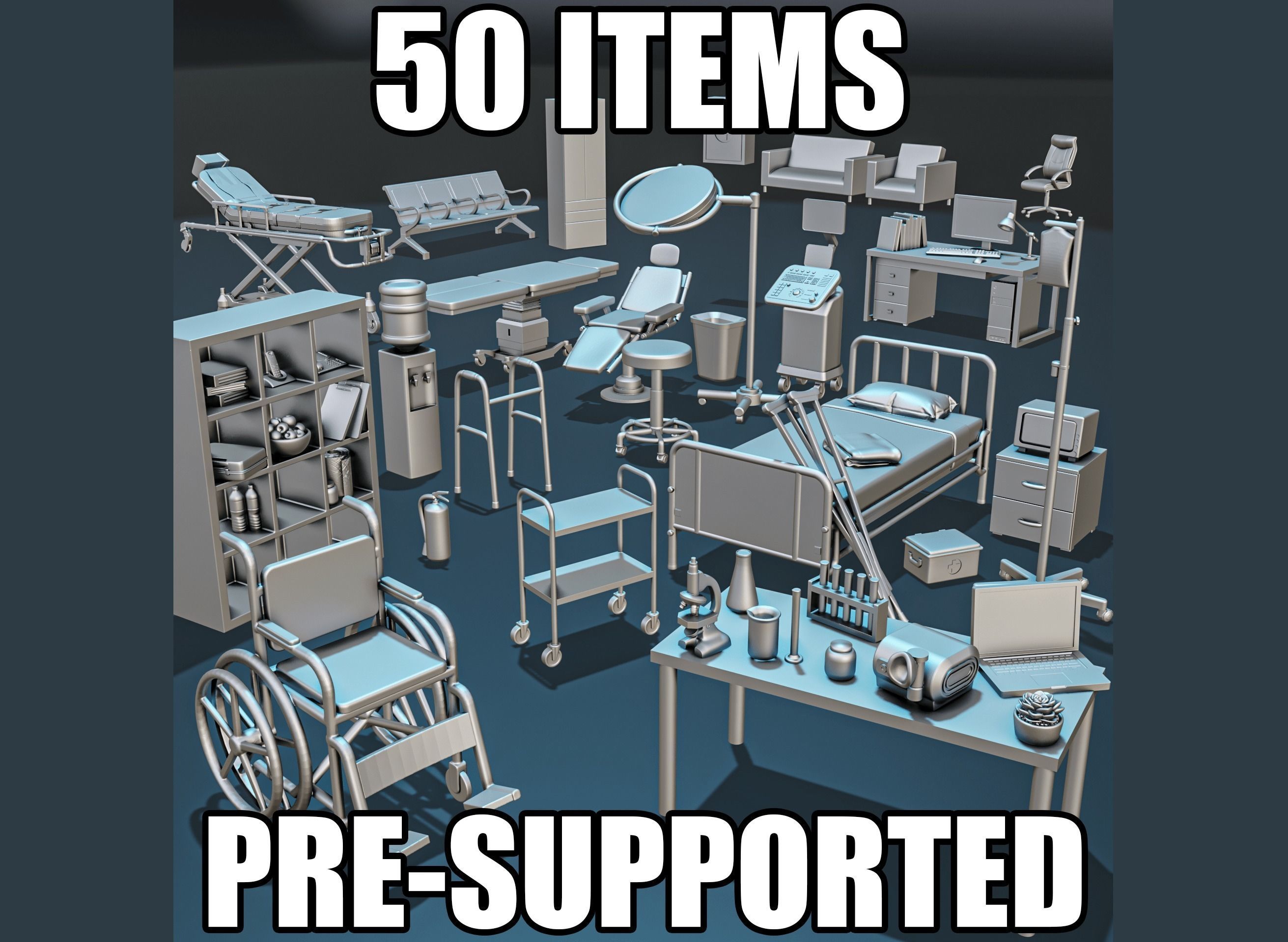 Hospital Medicine Diorama Pack 3D model 3D printable | CGTrader