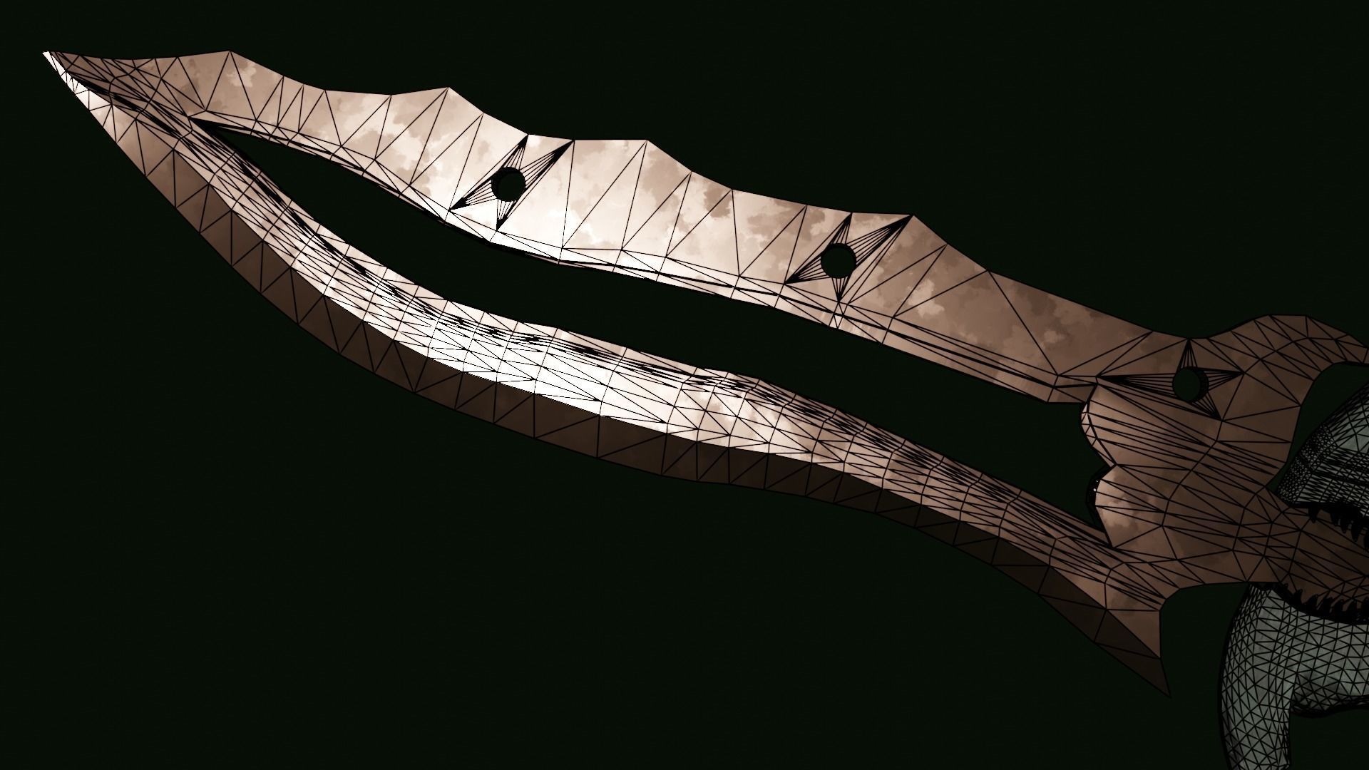 Fire-breathing Dragon dagger 3D model | CGTrader