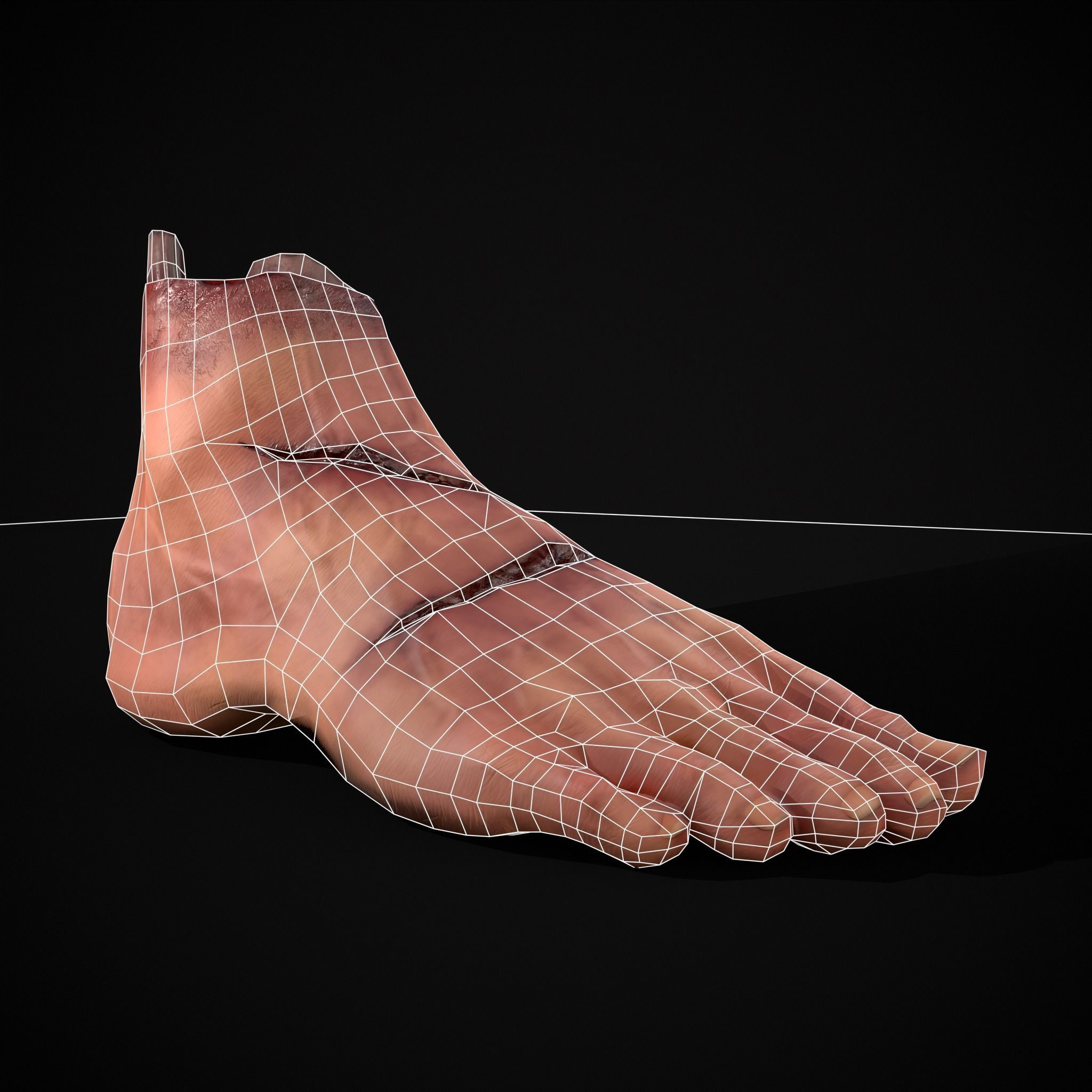 3D model Severed Male Foot VR / AR / low-poly | CGTrader