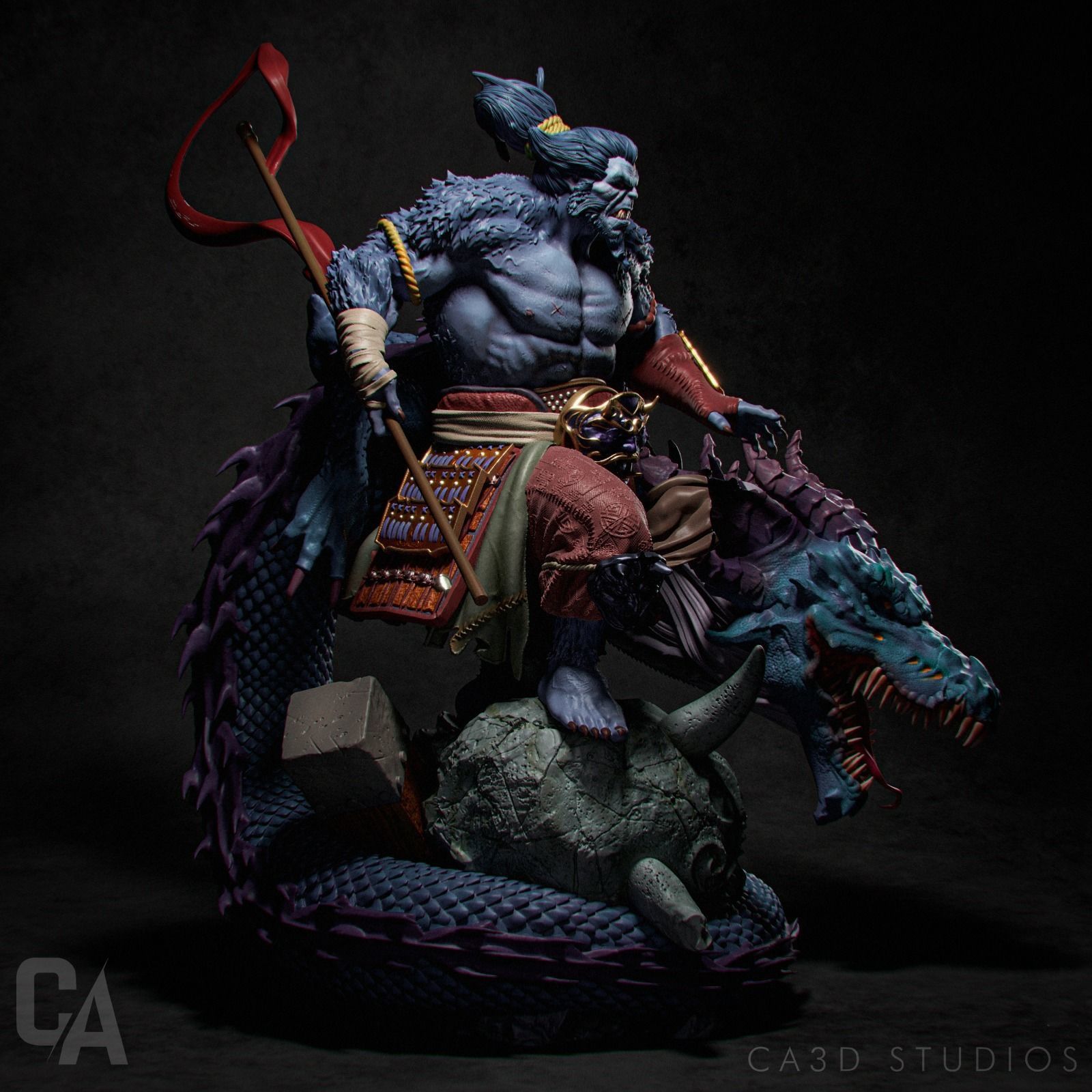 Beast Samurai 3D Print 3D model 3D printable | CGTrader
