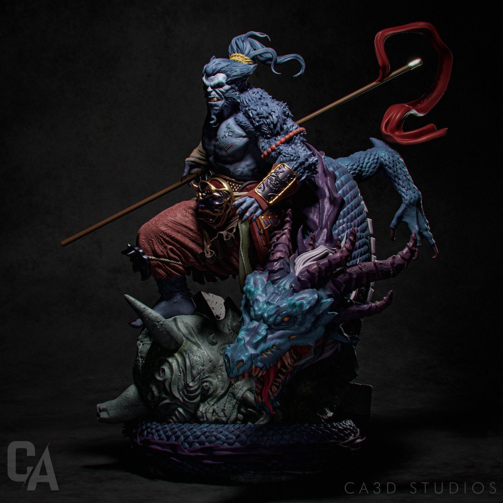 Beast Samurai 3D Print 3D model 3D printable | CGTrader