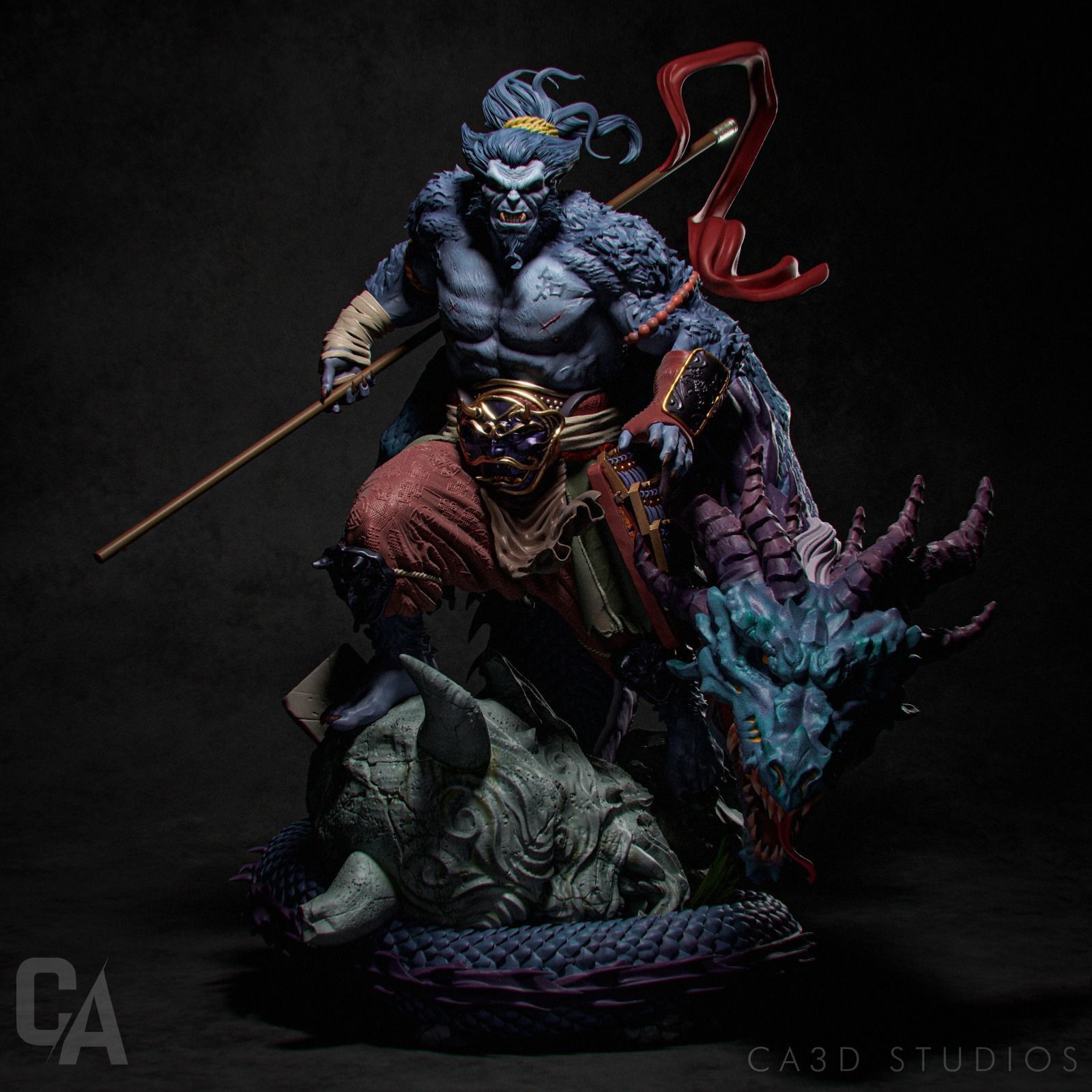 Beast Samurai 3D Print 3D model 3D printable | CGTrader
