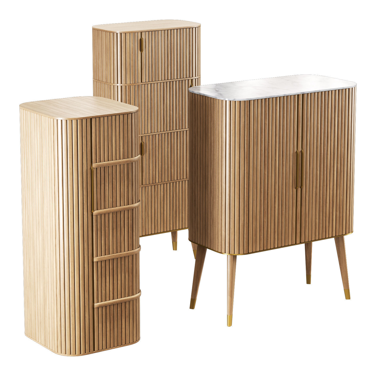 roche bobois eden-rock storage set 1 3D model | CGTrader