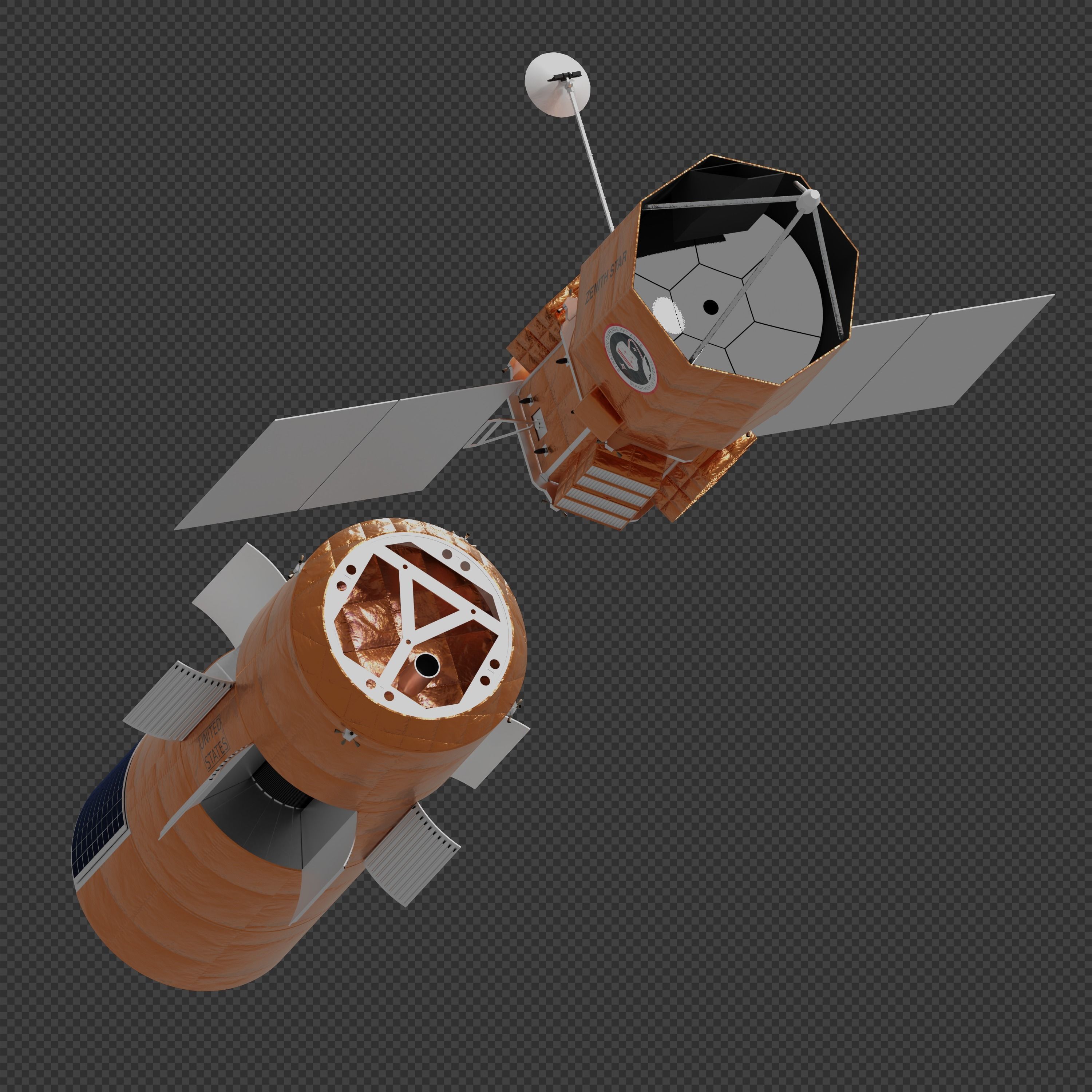 Zenith Star satellite 3D model | CGTrader
