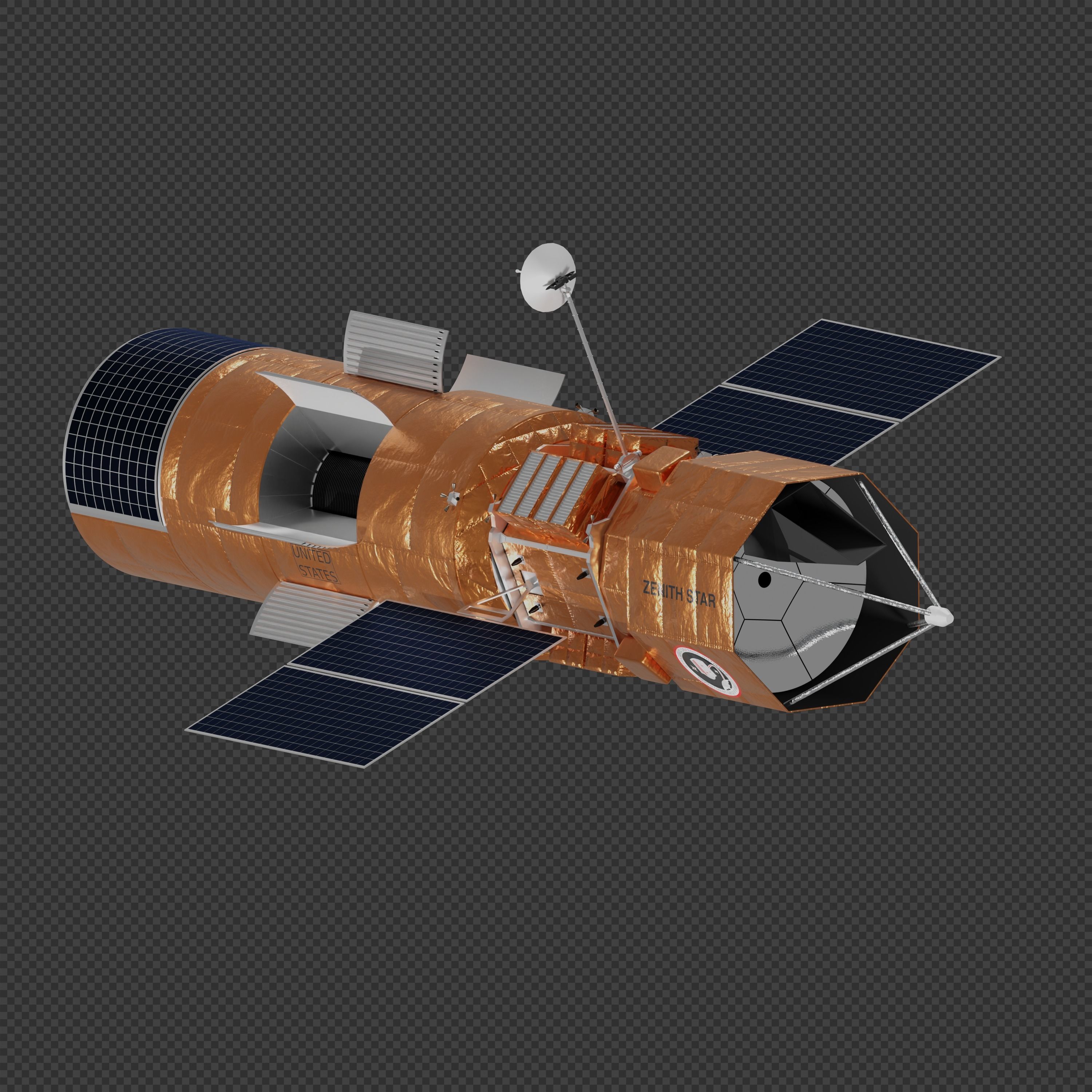 Zenith Star satellite 3D model | CGTrader