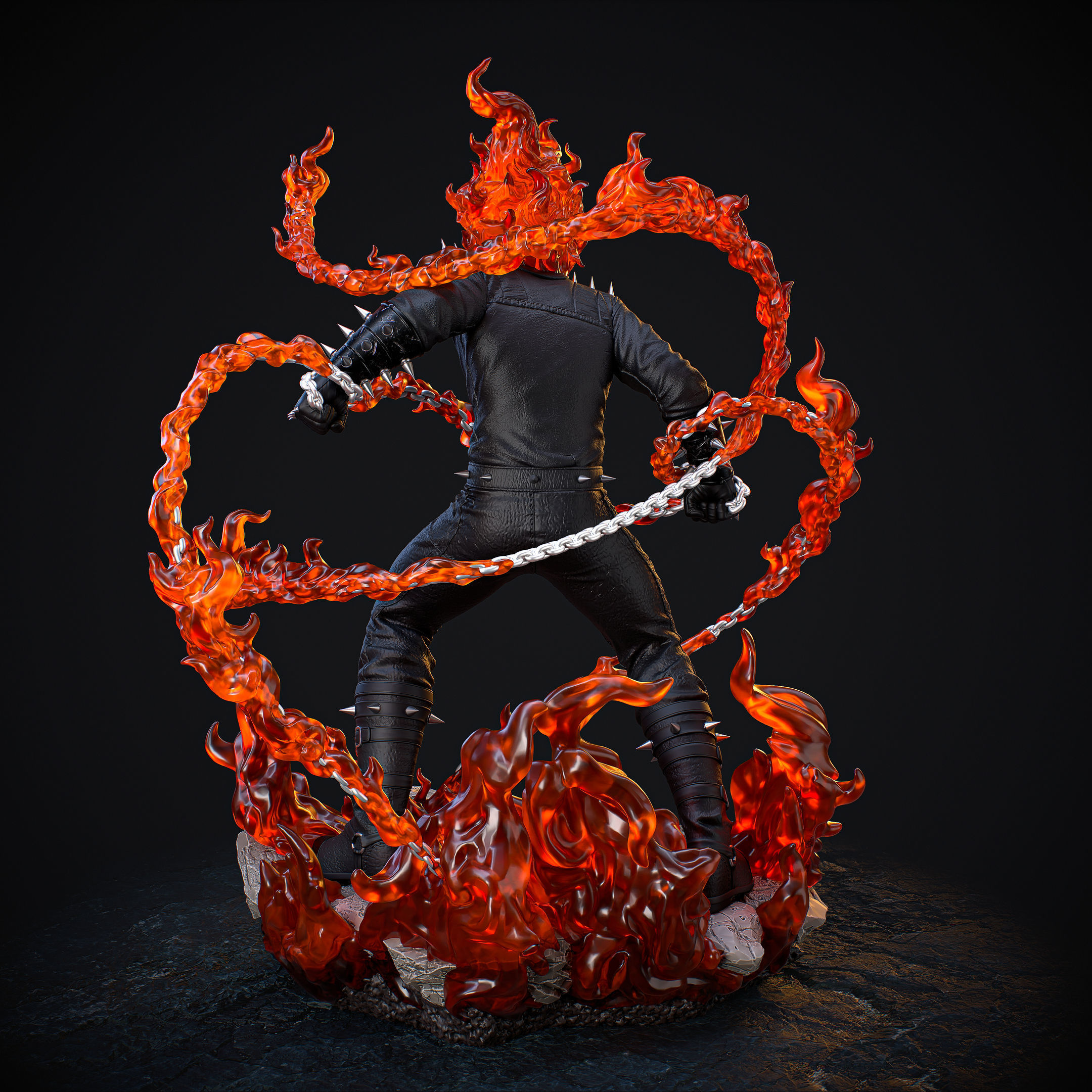Ghost Rider 3D Print 3D model 3D printable | CGTrader