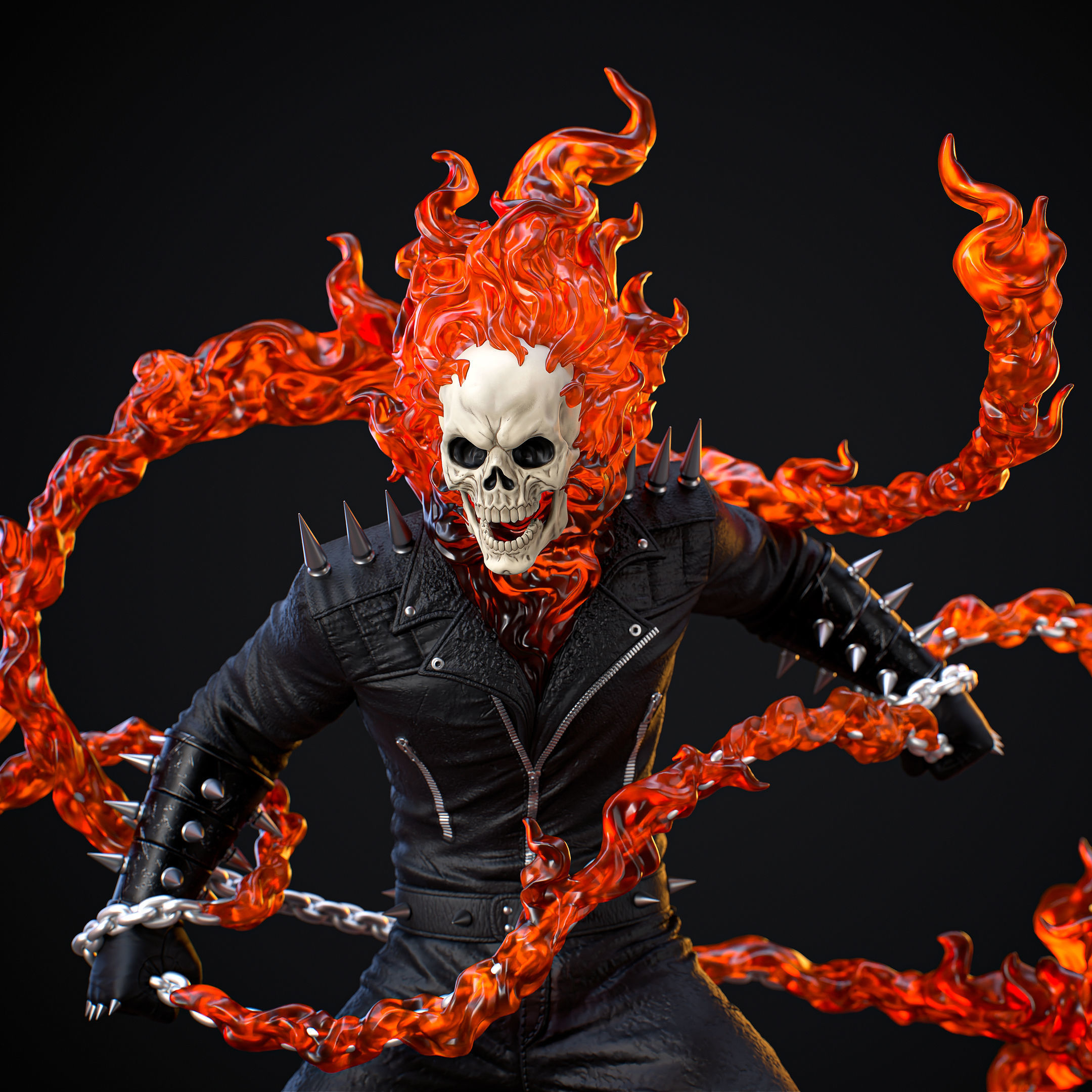 Ghost Rider 3D Print 3D model 3D printable | CGTrader