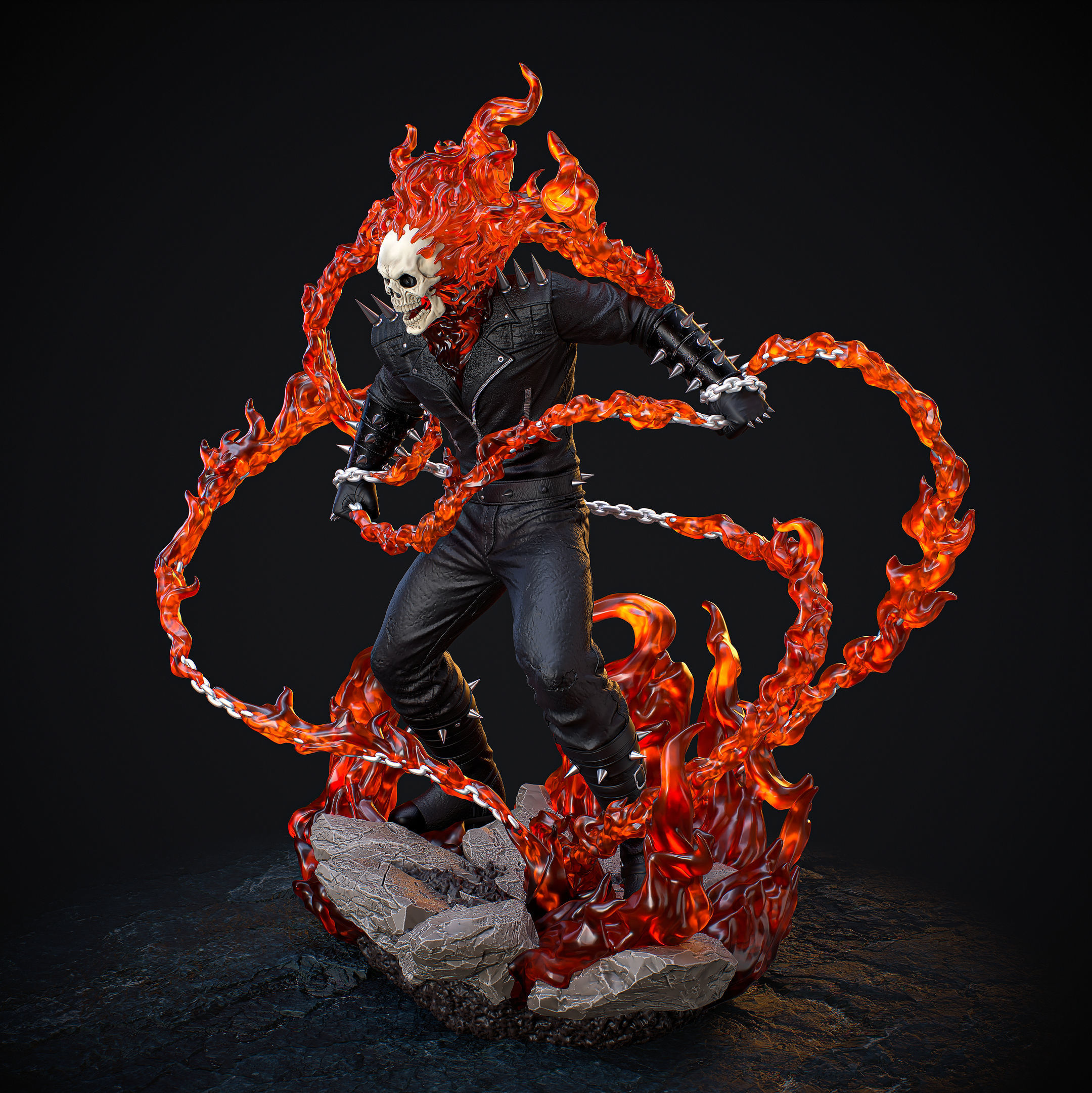 Ghost Rider 3D Print 3D model 3D printable | CGTrader