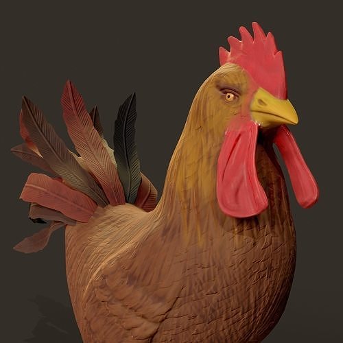 3D model Cockerel Game ready 3D model VR / AR / low-poly | CGTrader