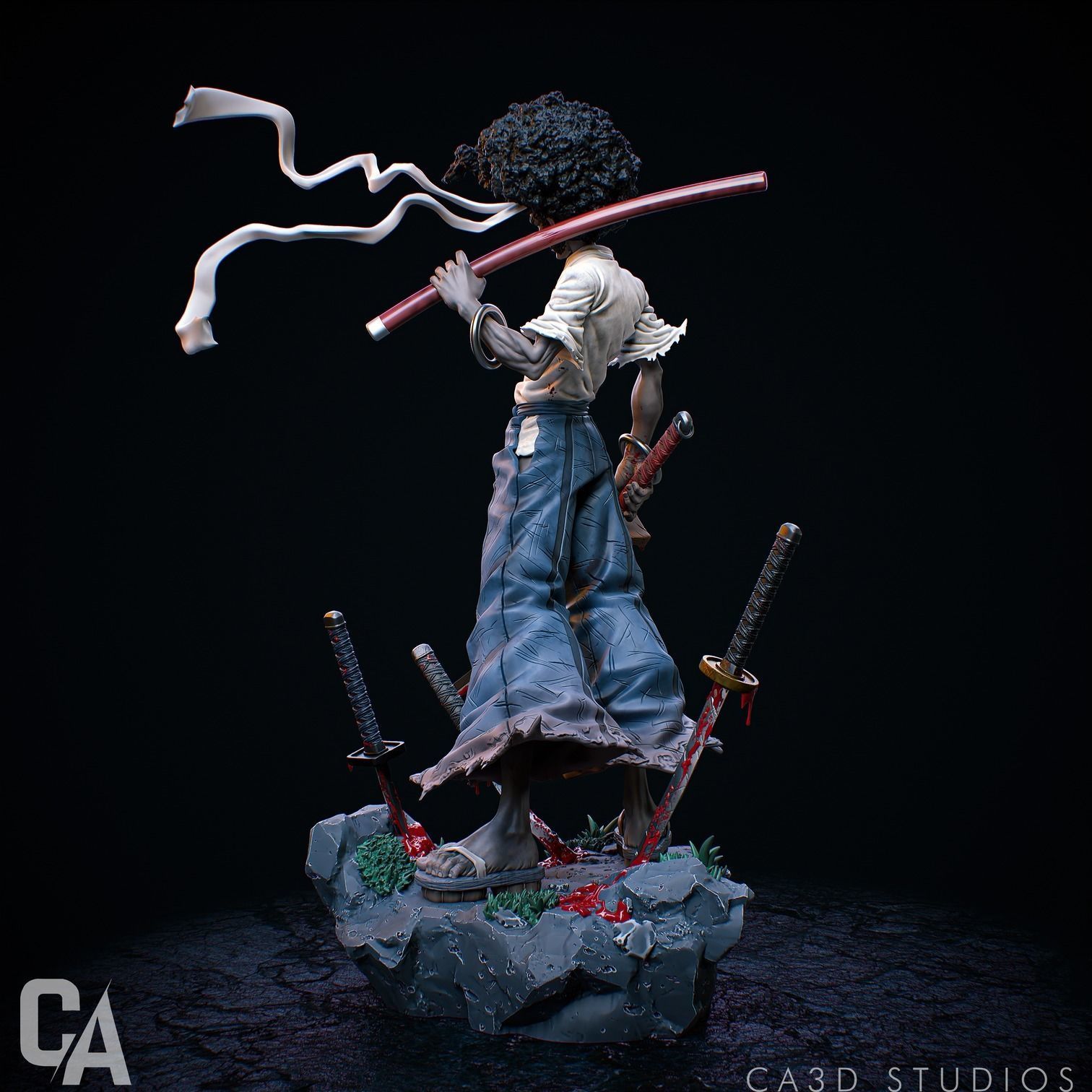 Afro Samurai 3D Print 3D model 3D printable | CGTrader
