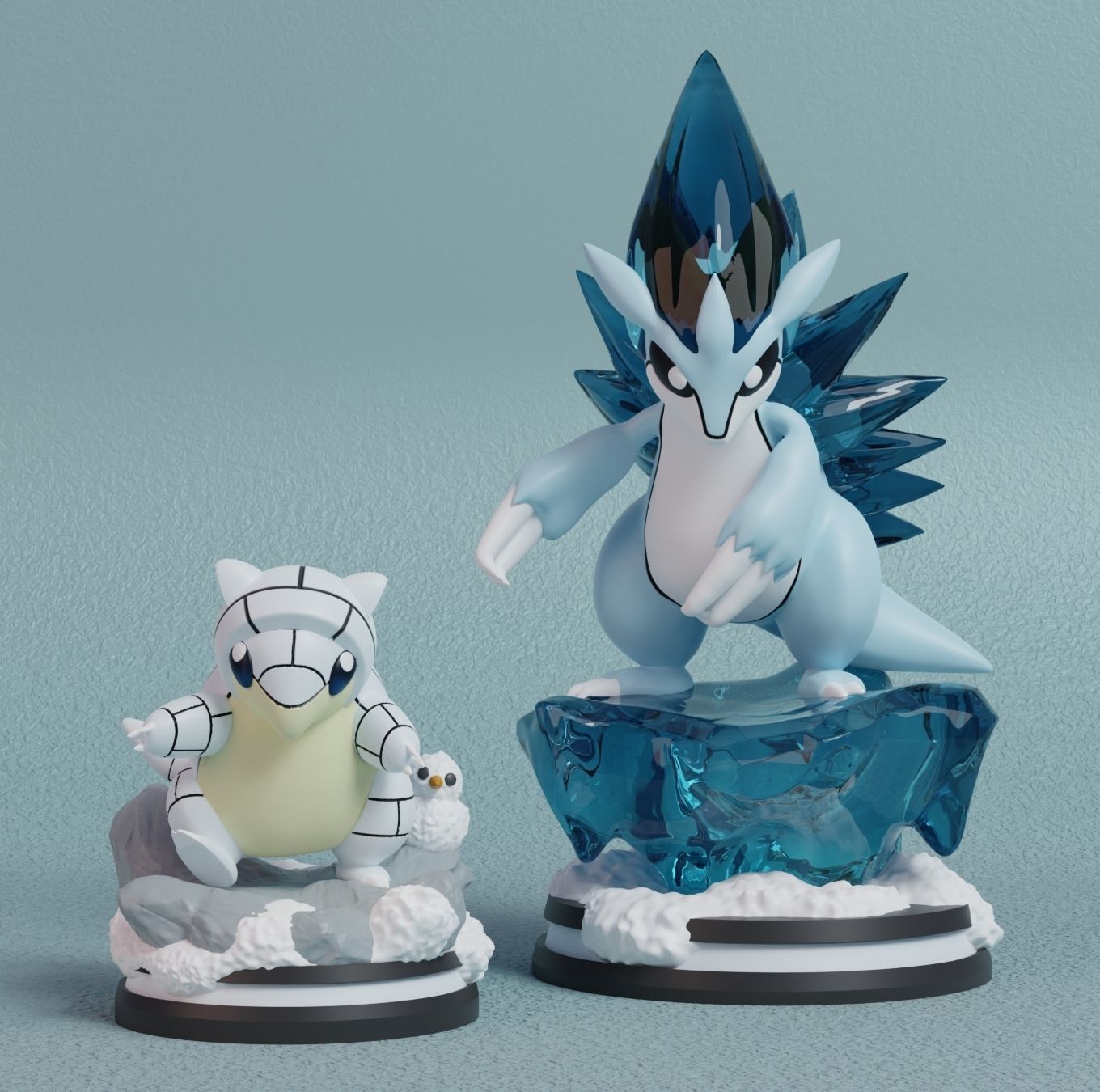 Pokemon - Alolan Sandshrew and Sandslash Figure 3D model 3D printable ...