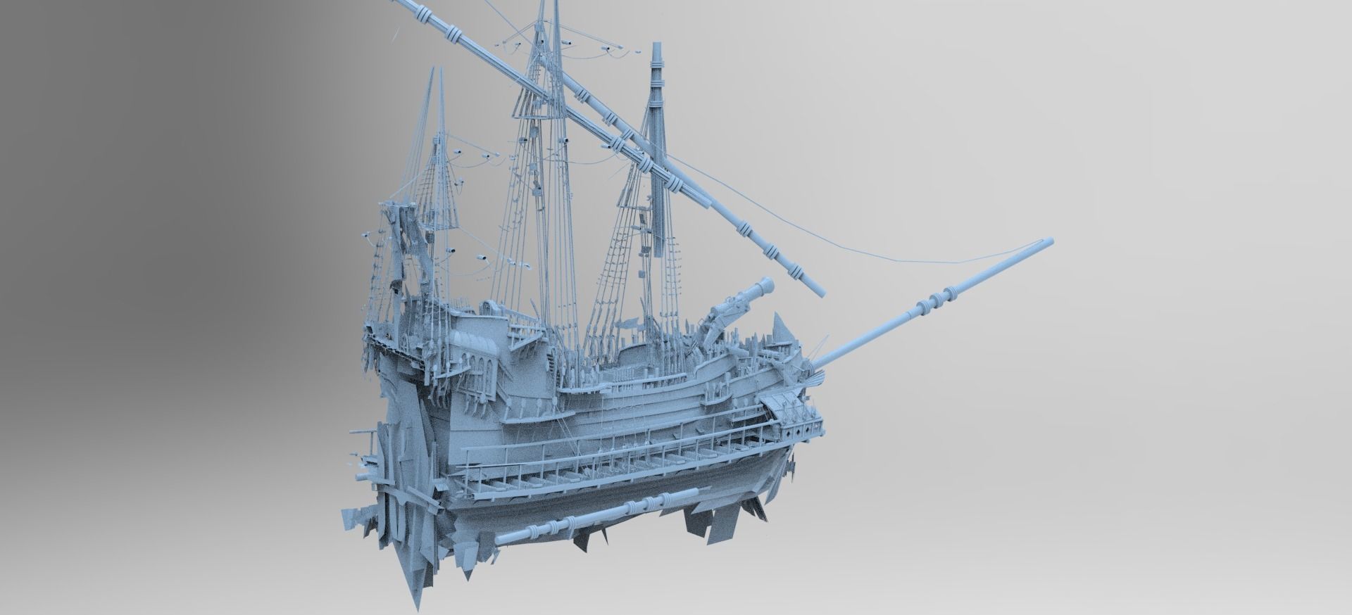 Ship Wreck in half 3D model | CGTrader