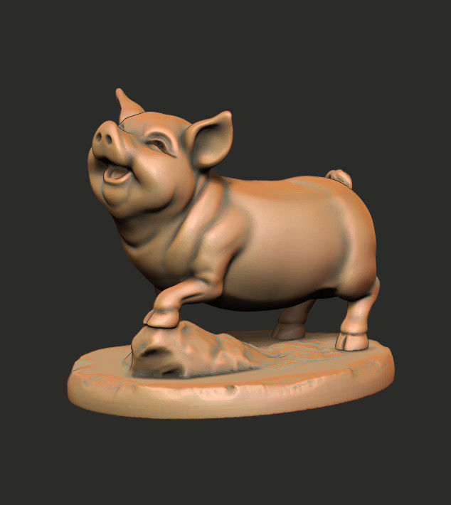 Pig Statue for 3d Printing 3D model 3D printable | CGTrader