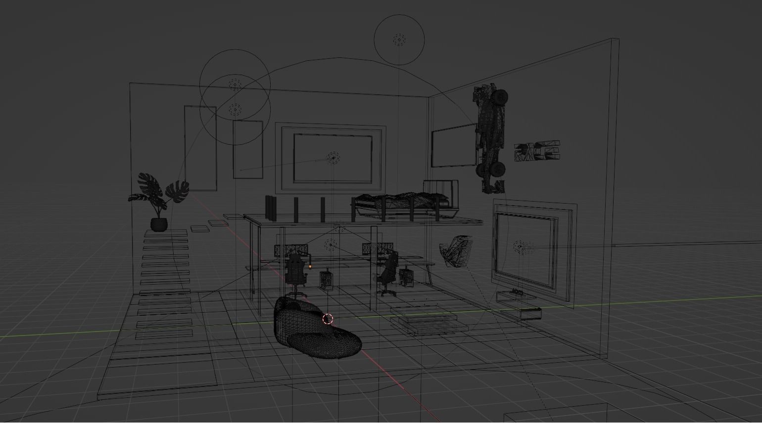 3D Neon Gaming Room 3D model | CGTrader