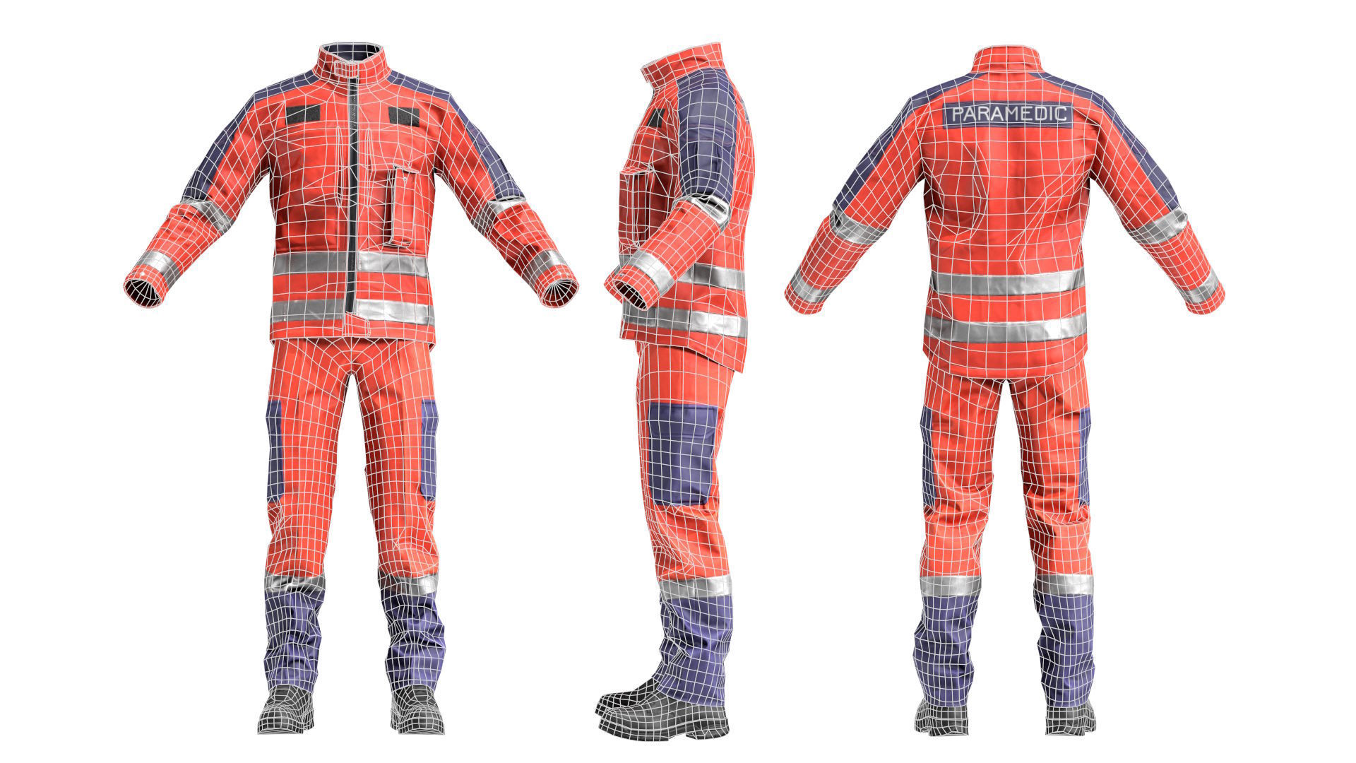 3D model EMS UNIFORM RIGGED VR / AR / low-poly | CGTrader