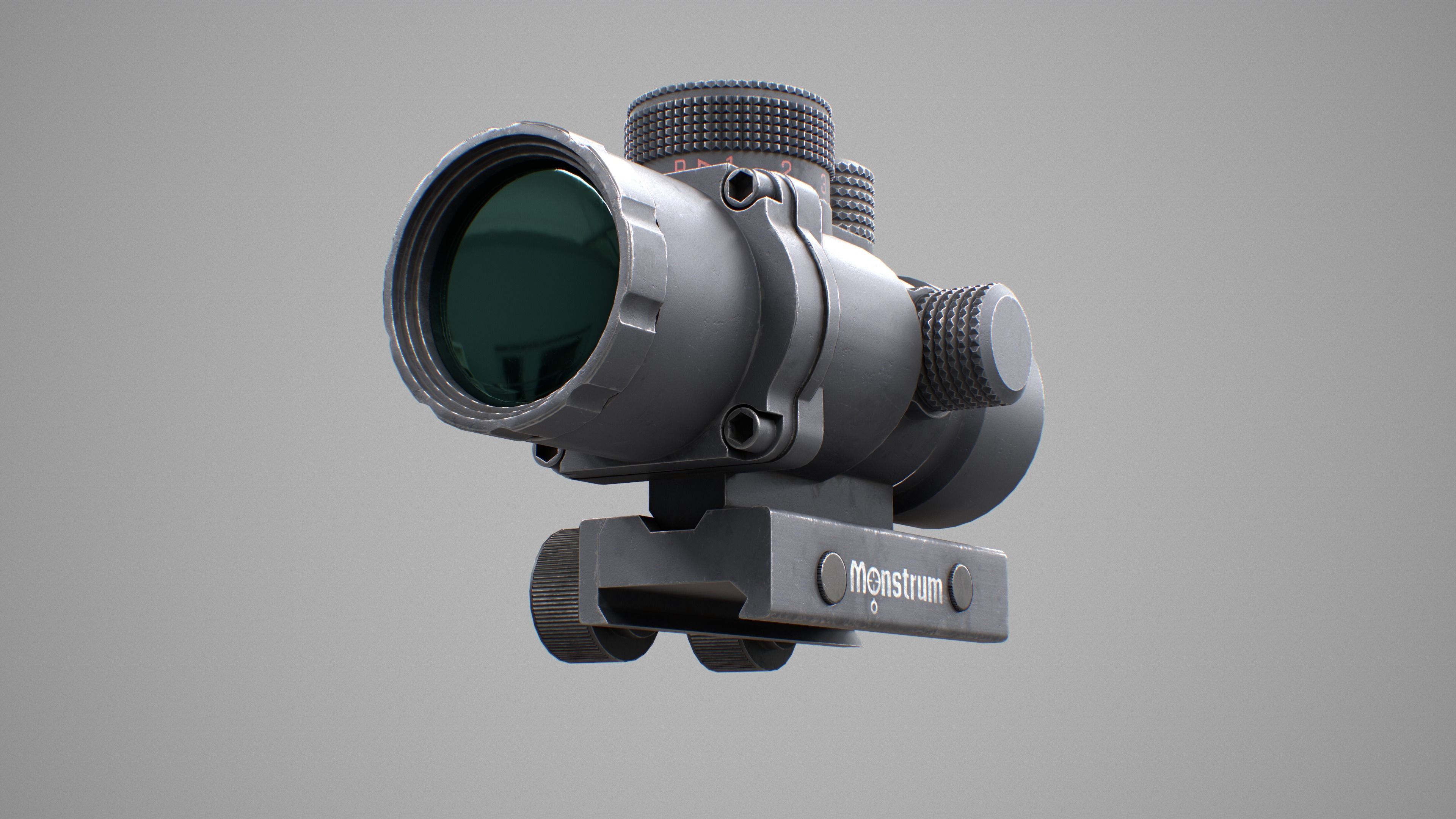 Monstrum 2x Scope FREE 3D Model free VR / AR / low-poly 3D model | CGTrader