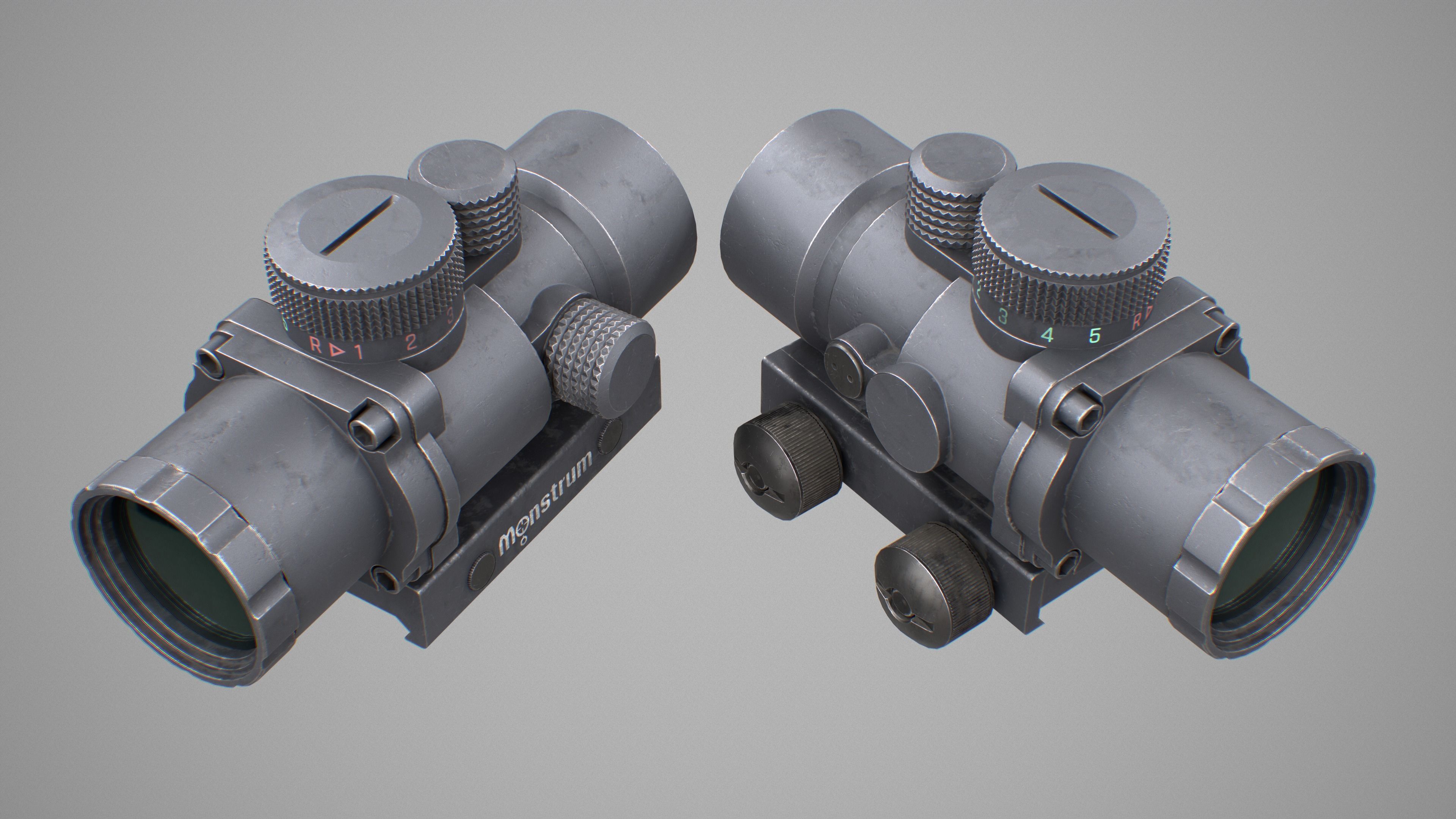 Monstrum 2x Scope FREE 3D Model free VR / AR / low-poly 3D model | CGTrader