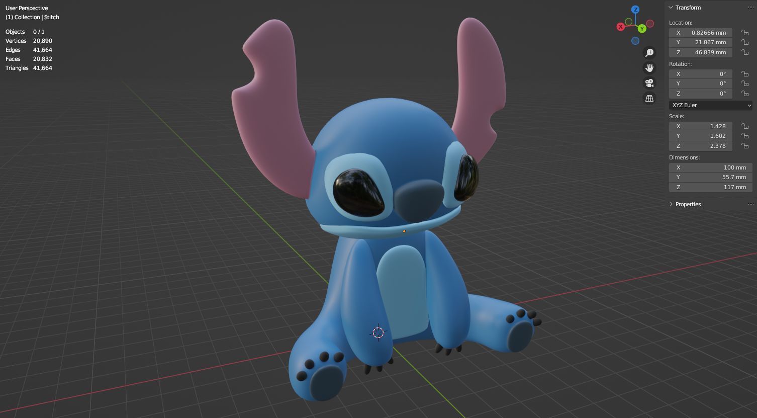Stitch 3D model for 3D print 3D model 3D printable | CGTrader