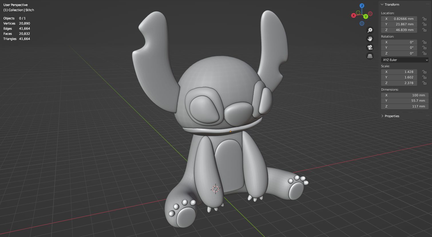 Stitch 3D model for 3D print 3D model 3D printable | CGTrader