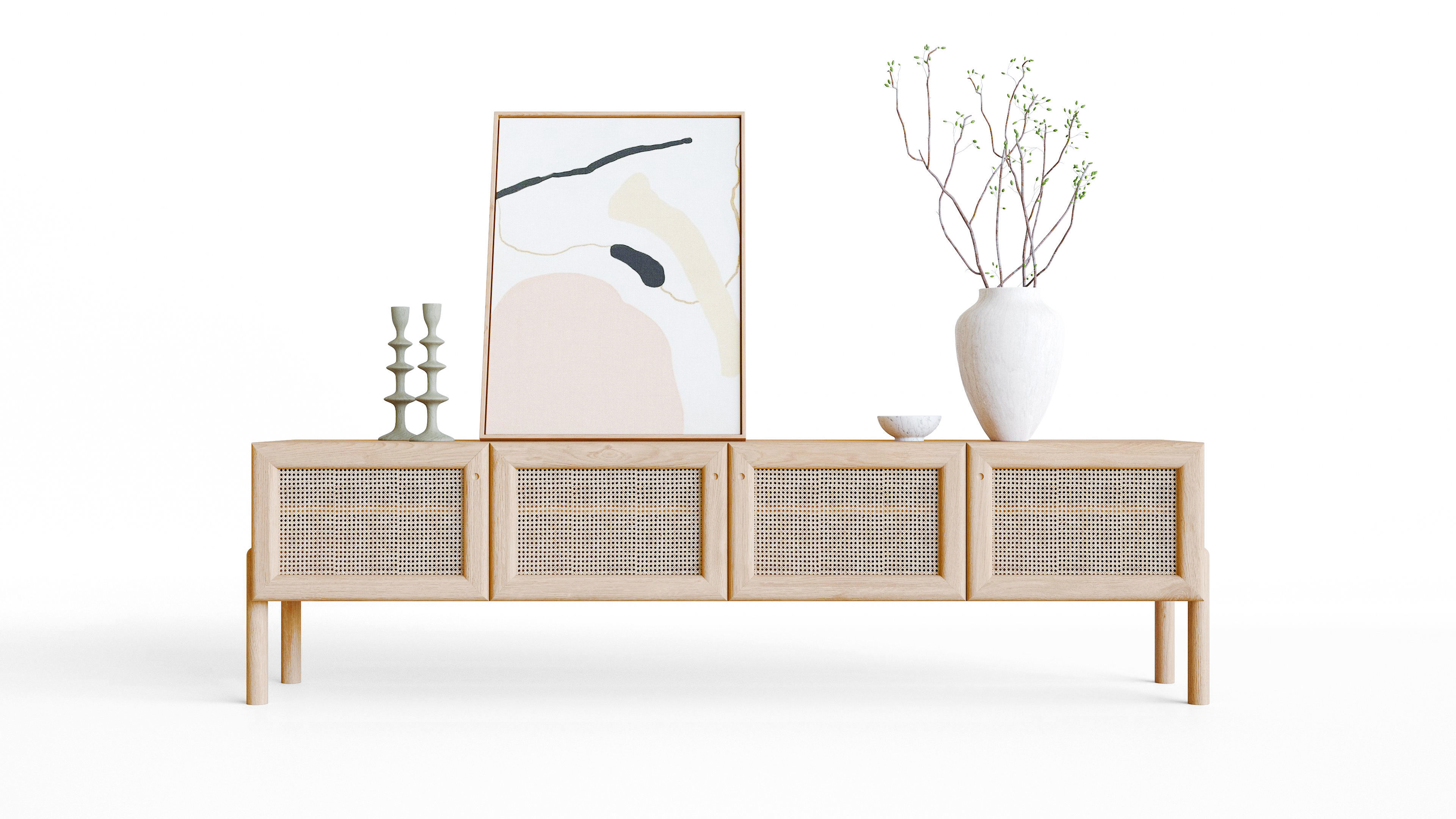 lowboard jolie with deco 3D model | CGTrader