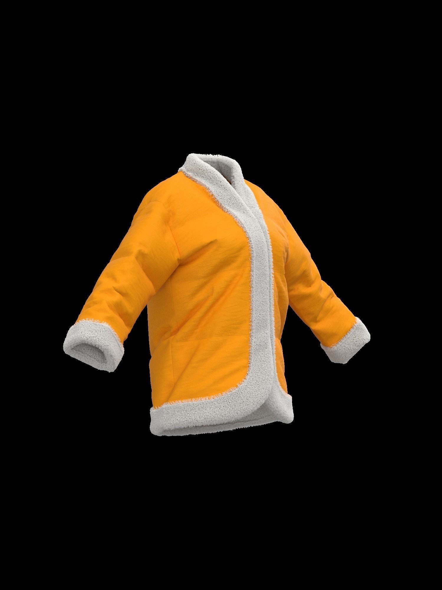 Plush puffer jacket 3D model animated rigged | CGTrader