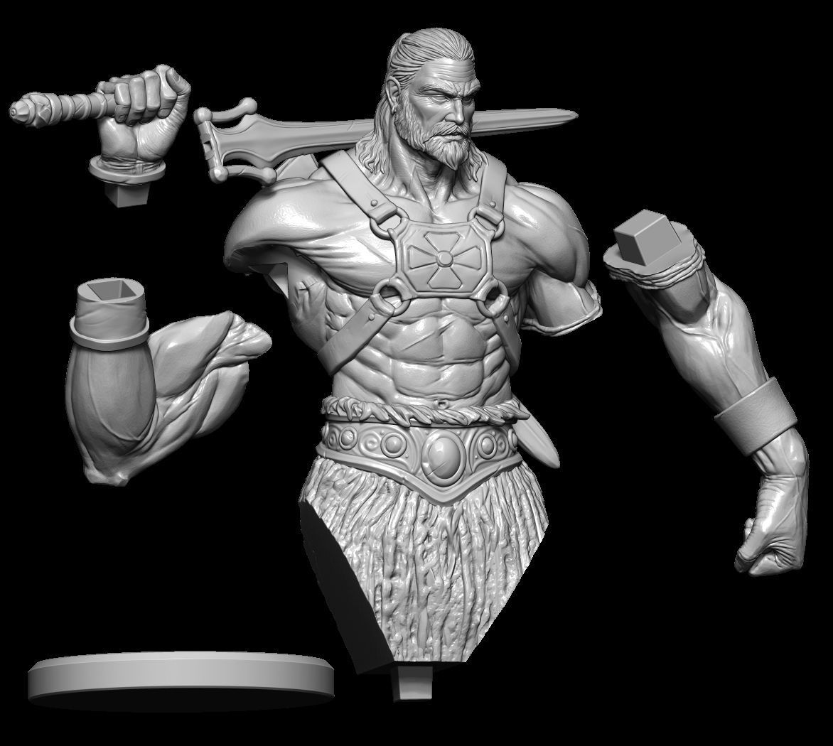 Old He Man 3D model 3D printable | CGTrader