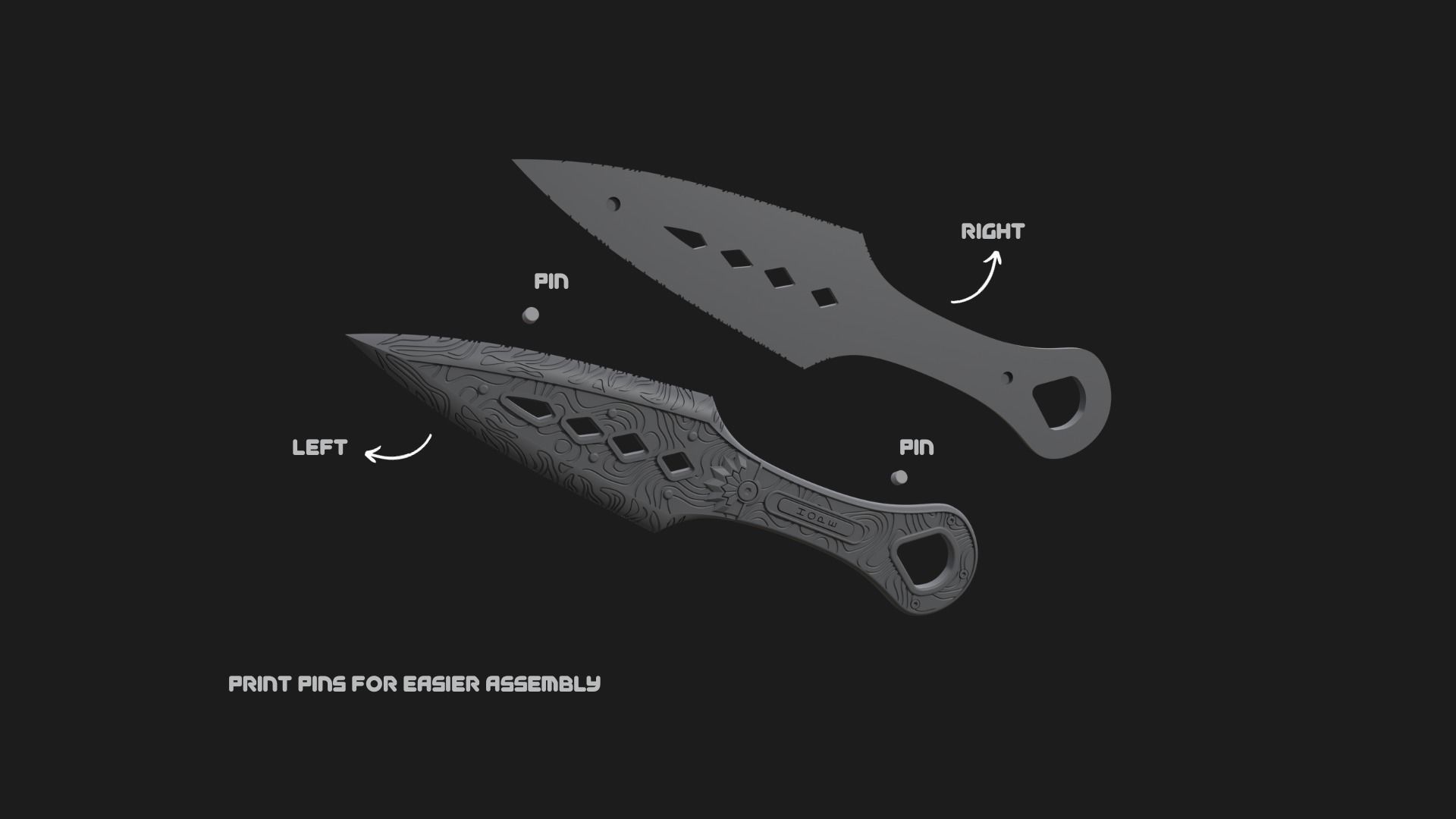 Apex legends Wraith heirloom Kunai 3D model 3D printable | CGTrader