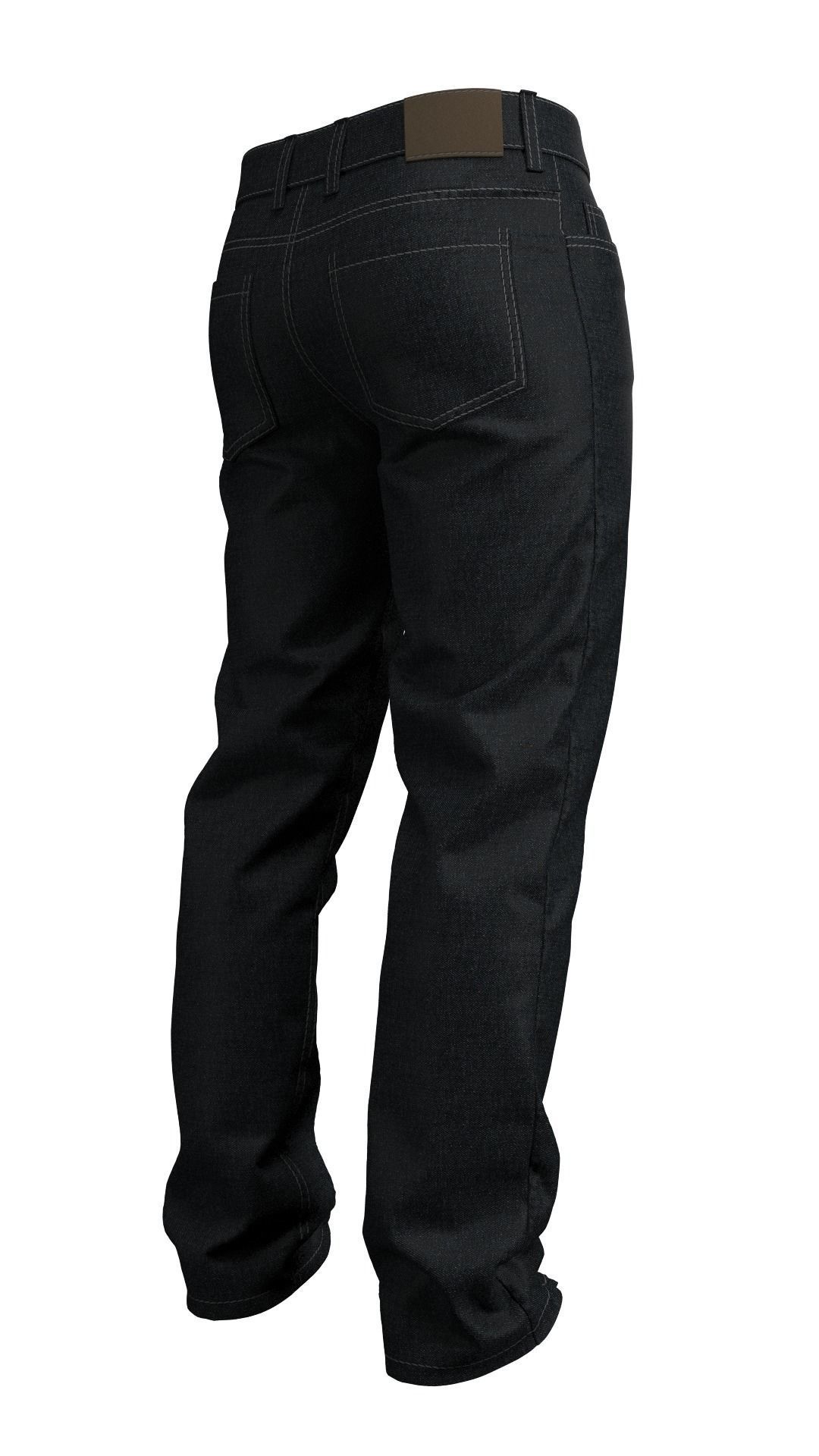 Male Black Jeans - Marvelous Designer 3D model | CGTrader