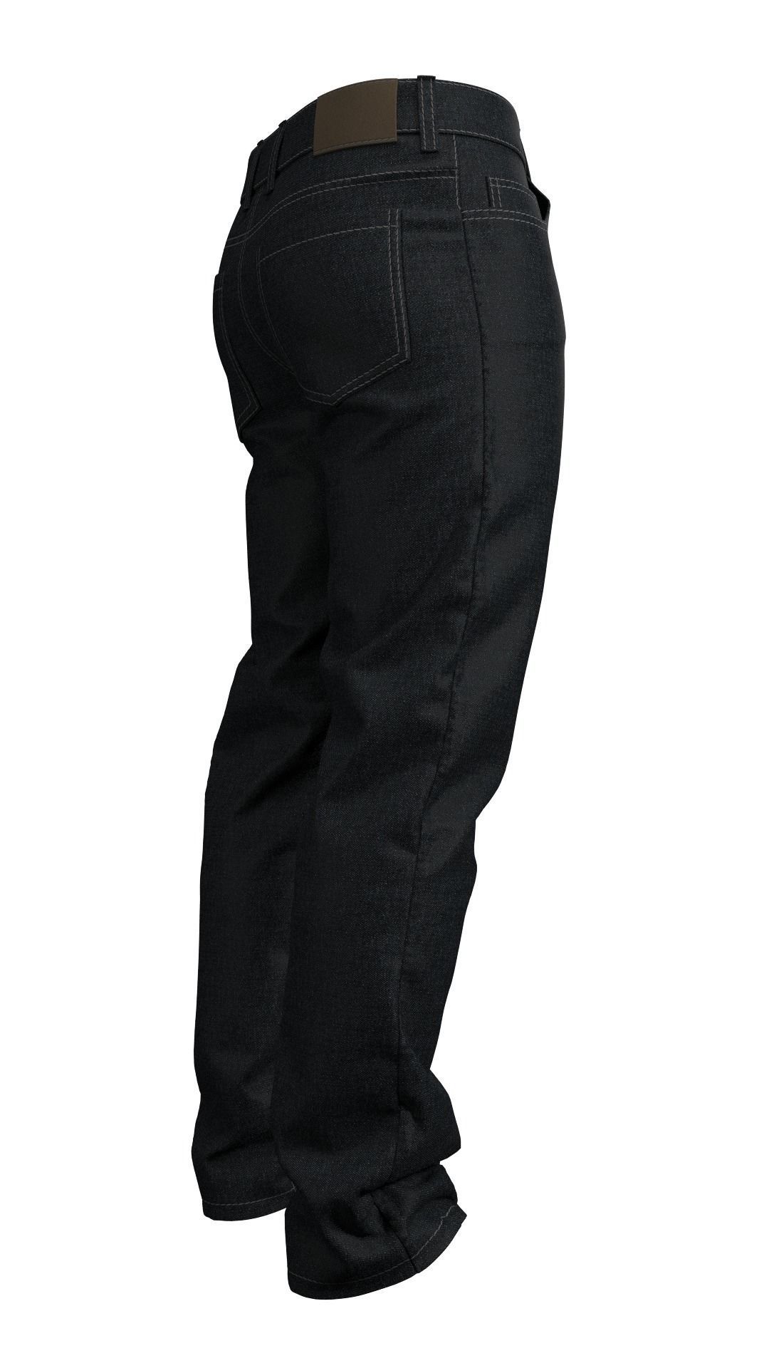Male Black Jeans - Marvelous Designer 3D model | CGTrader