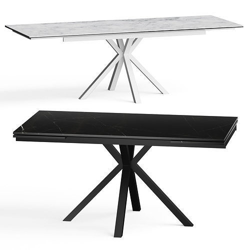 Stones Extendable Ceramic Dining Table 3D model | CGTrader