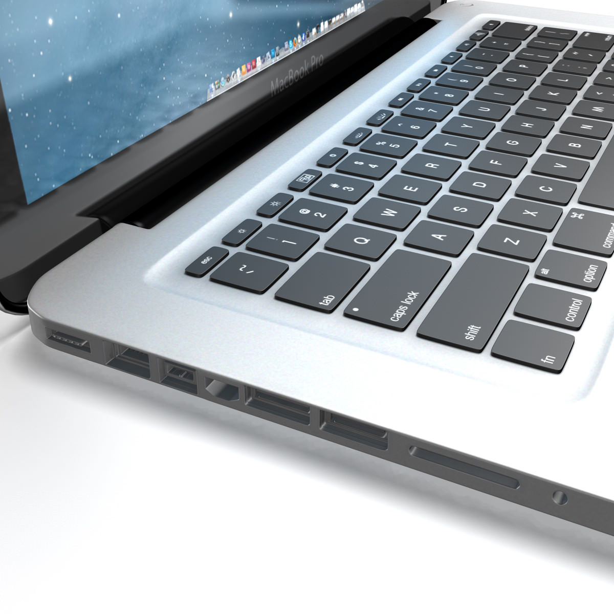 Macbook Pro 2nd generation 3D Model .obj .fbx .ma .mb .dae - CGTrader.com