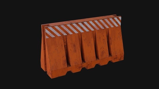 3D model Plastic Barrier VR / AR / low-poly | CGTrader