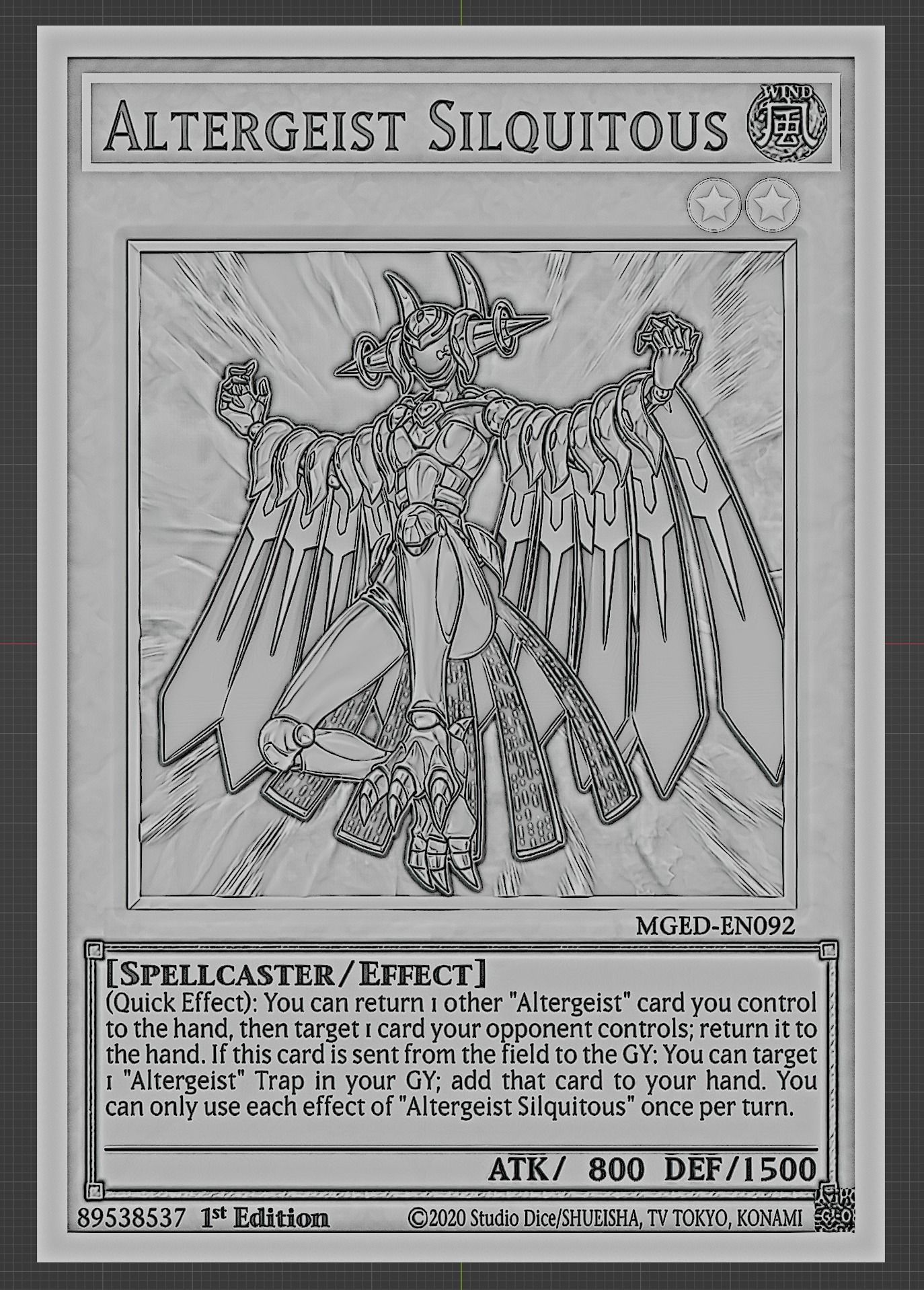 Altergeist Silquitous - yugioh 3D model 3D printable | CGTrader