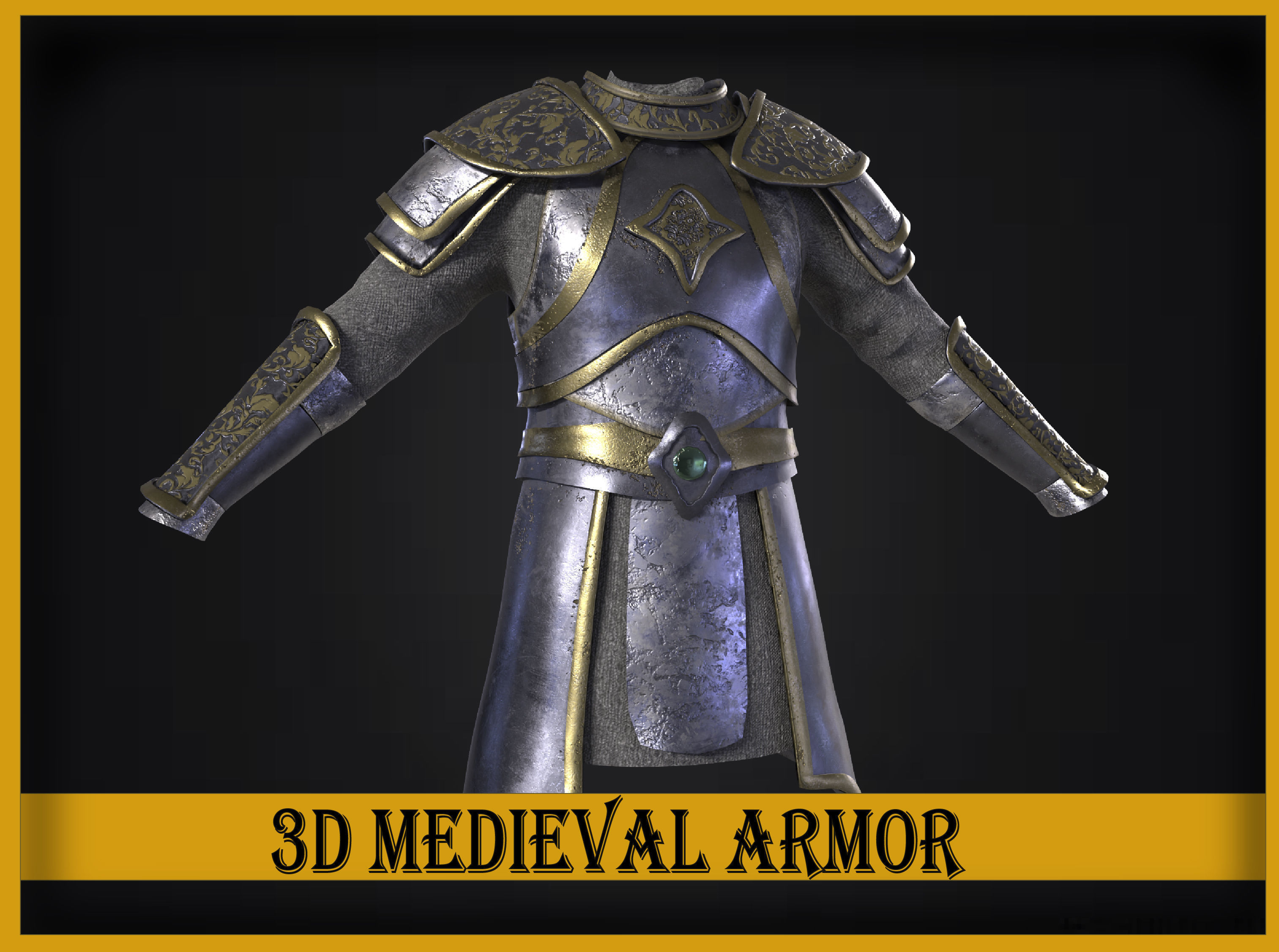 Medieval warrior armor metal armour 3D model | CGTrader