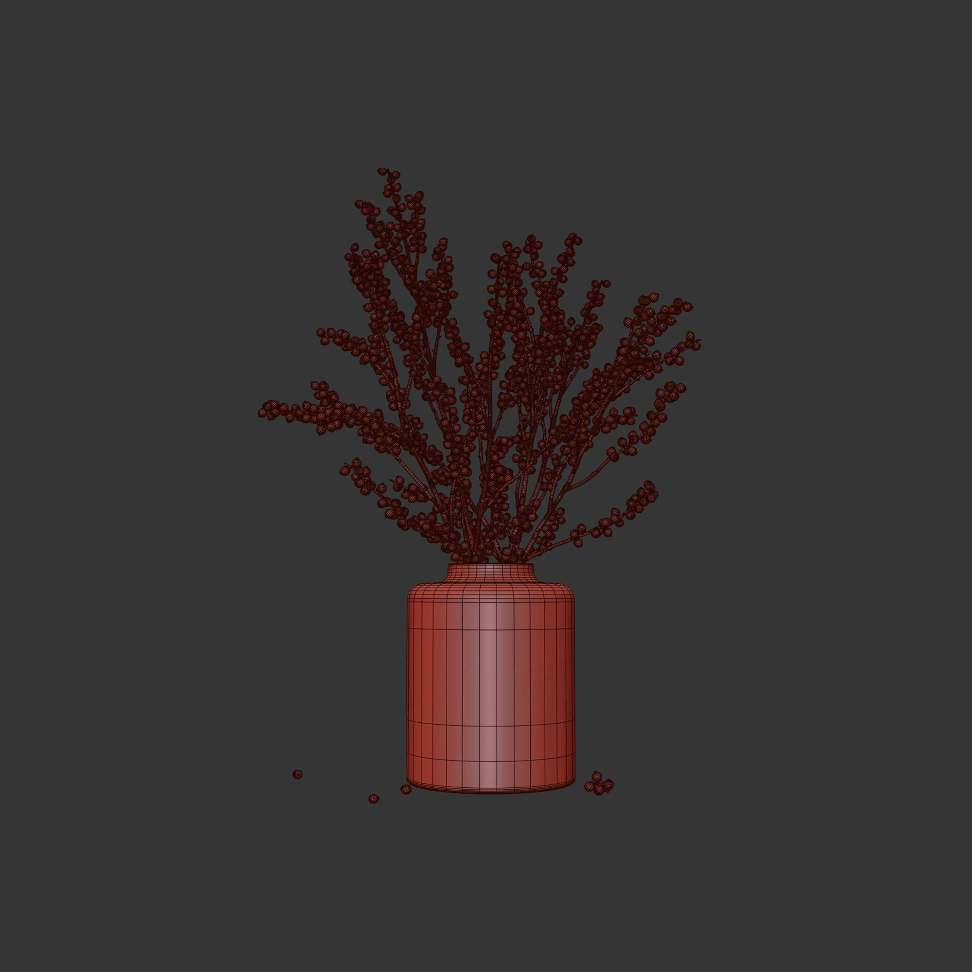 Dry flowers 13 Ilex 3D model | CGTrader