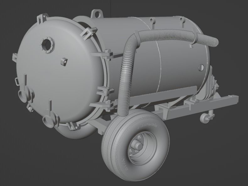 WATER TANK TANKER 1000L 1 35 scale READY FOR 3D PRINT 3D model 3D ...