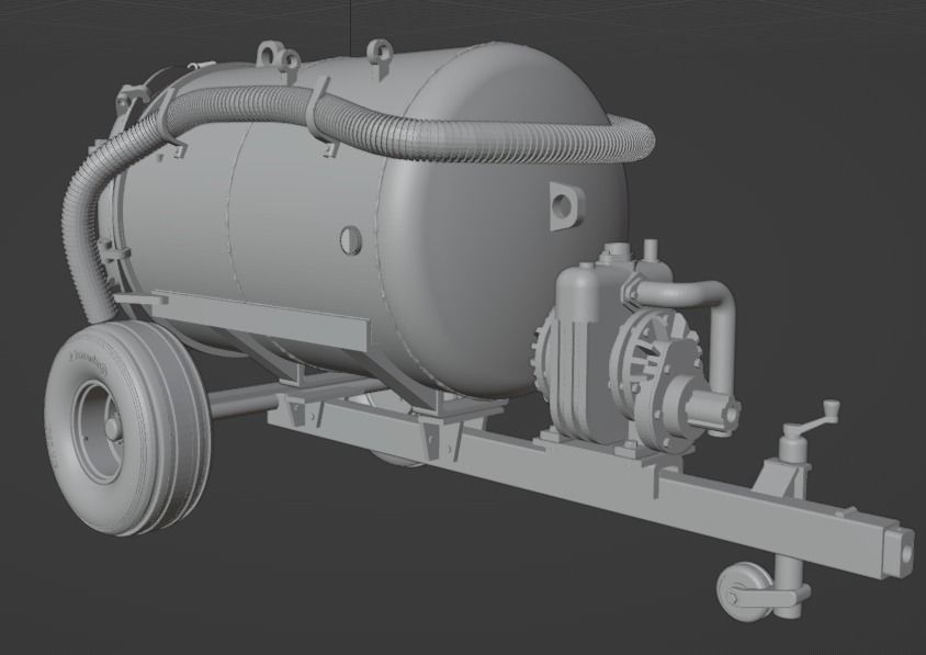 WATER TANK TANKER 1000L 1 35 scale READY FOR 3D PRINT 3D model 3D ...