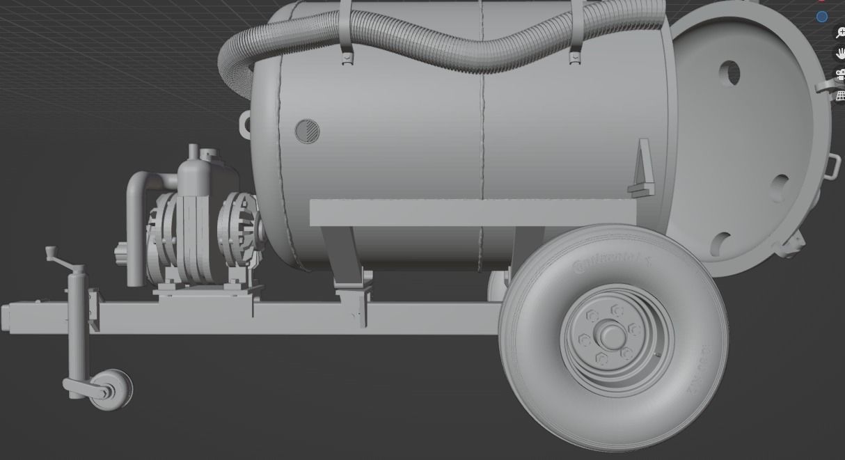 WATER TANK TANKER 1000L 1 35 scale READY FOR 3D PRINT 3D model 3D ...