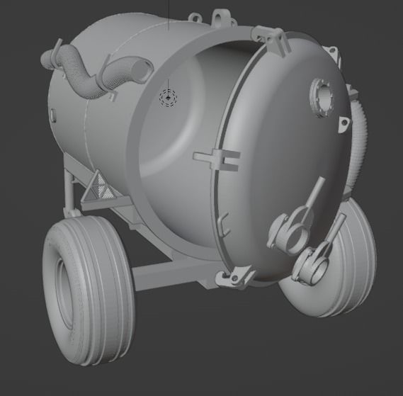 WATER TANK TANKER 1000L 1 35 scale READY FOR 3D PRINT 3D model 3D ...